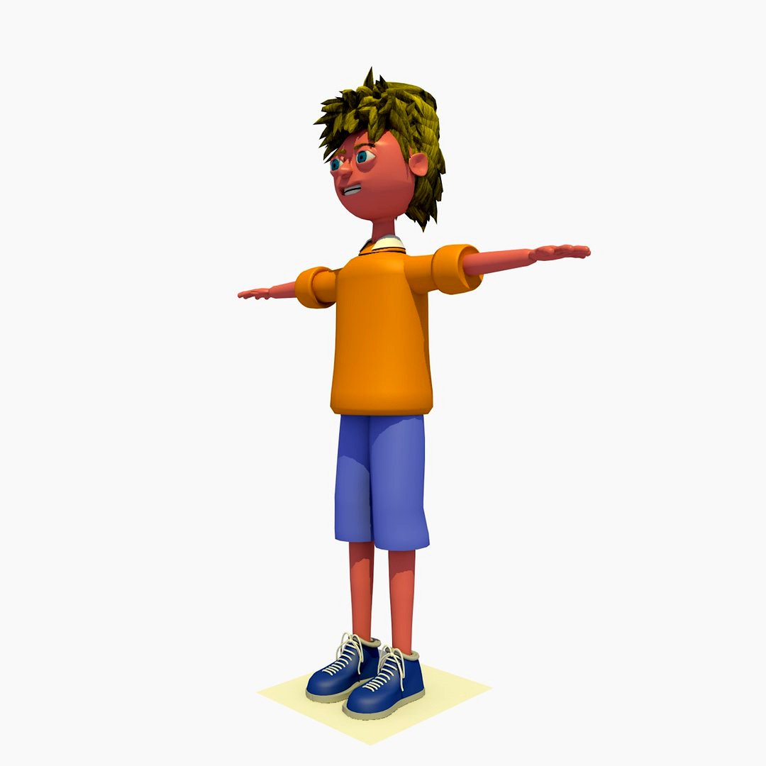 Cartoon Boy Alex 3d model