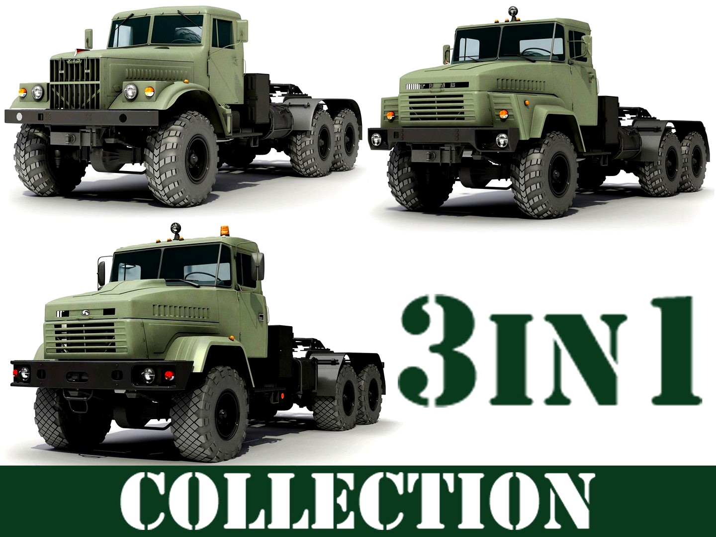 Truck Kraz collection 3d model