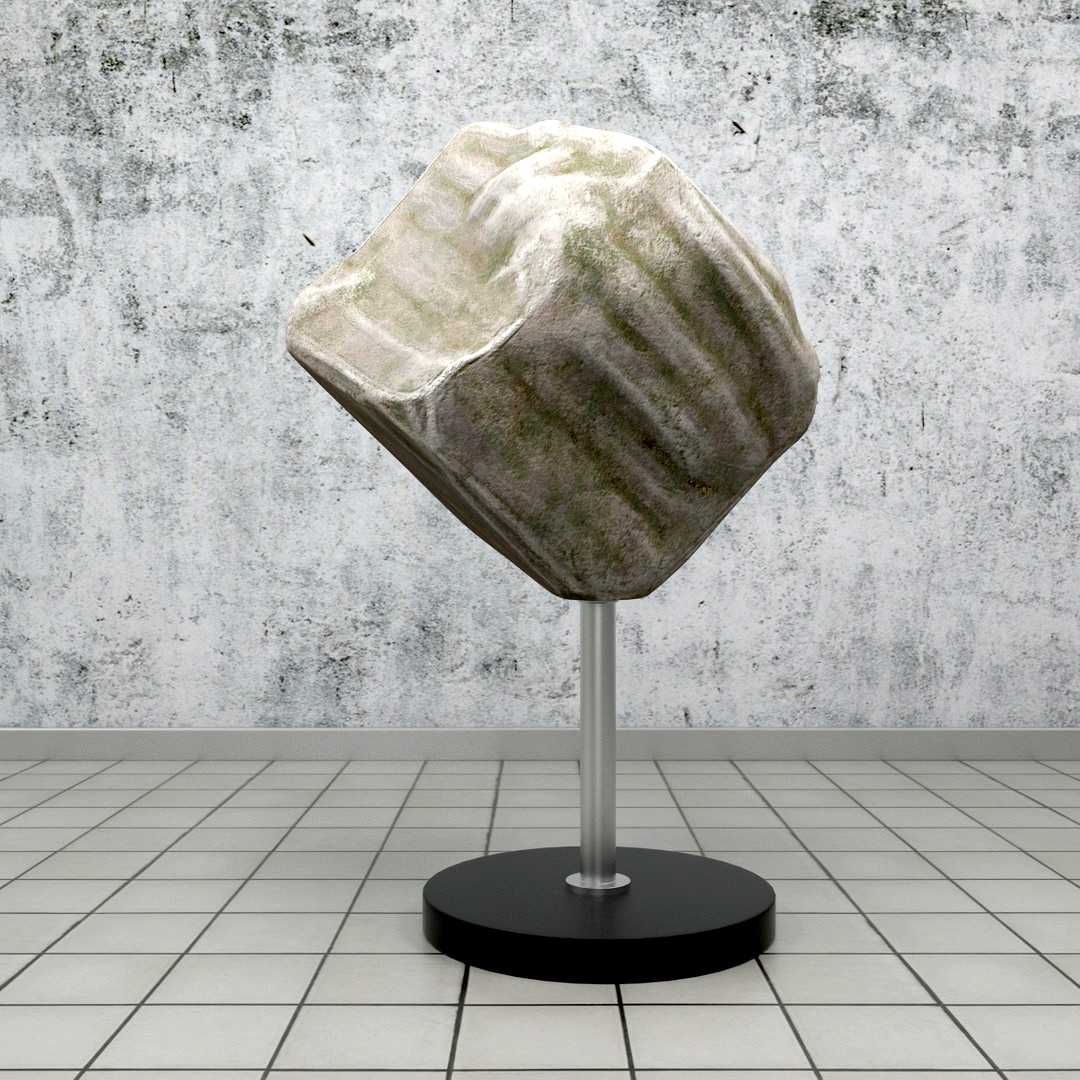 Decor stone cube 3d model