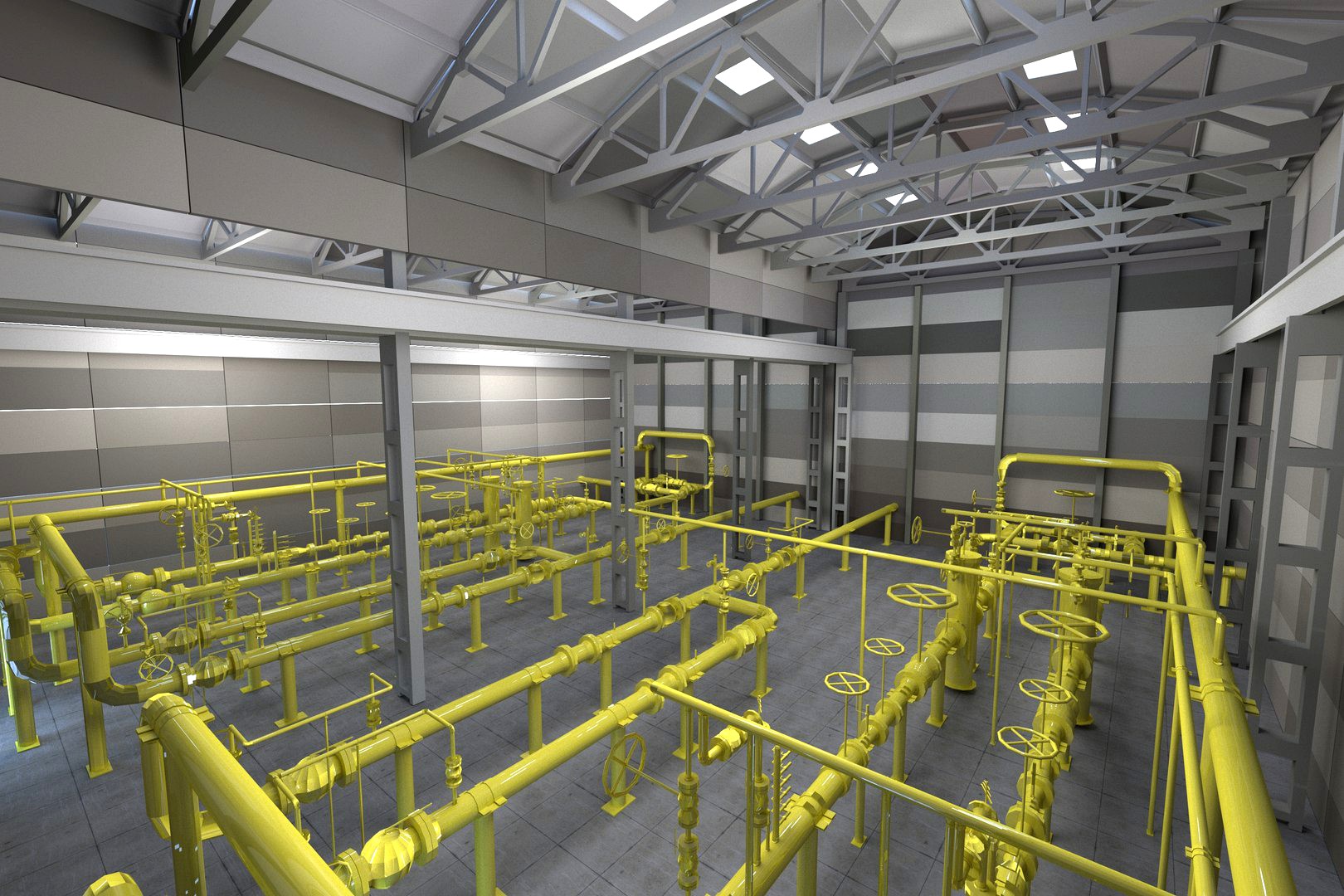 Gas distribution station 3d model