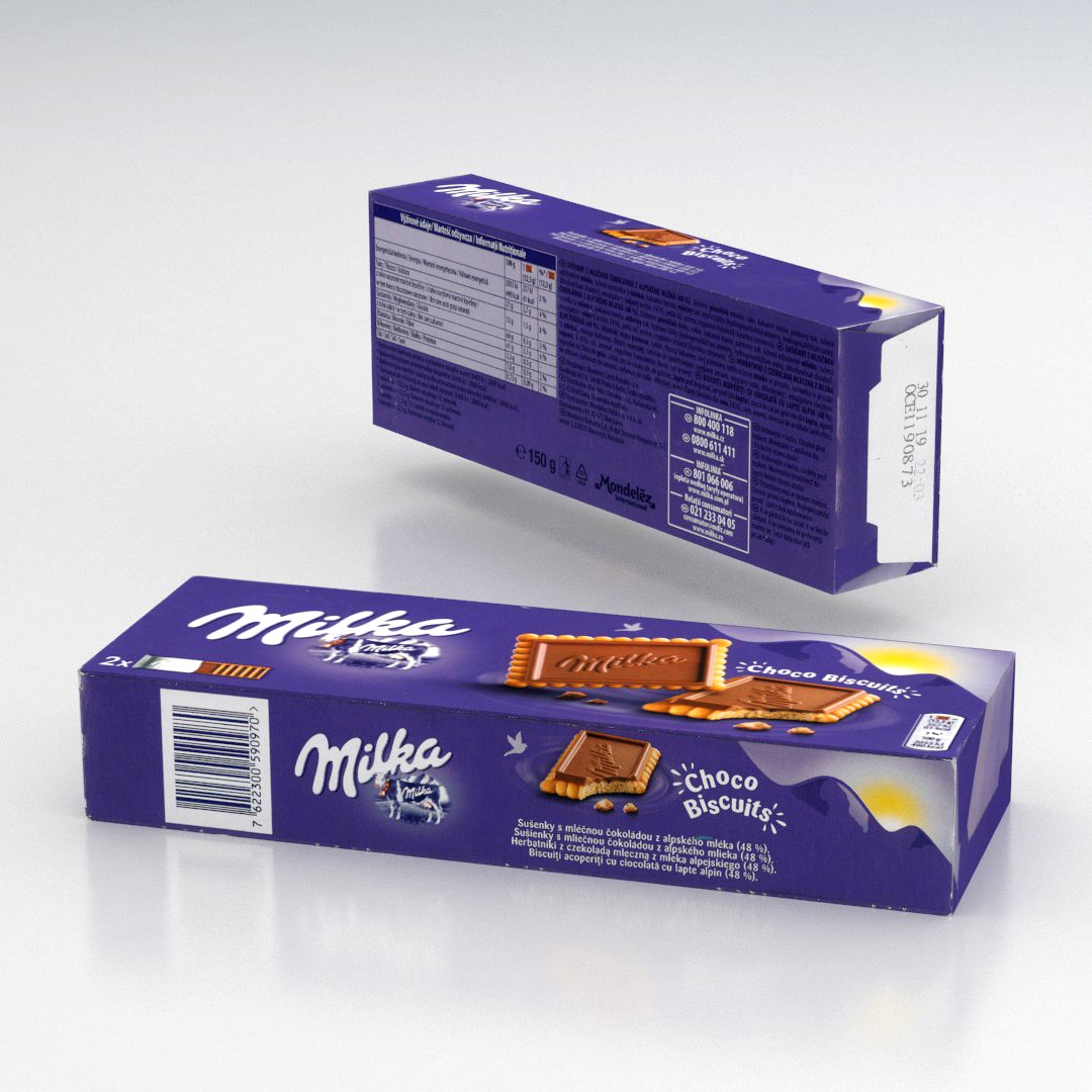 Mondelez Milka Choco Biscuits 150g 2019 3d model