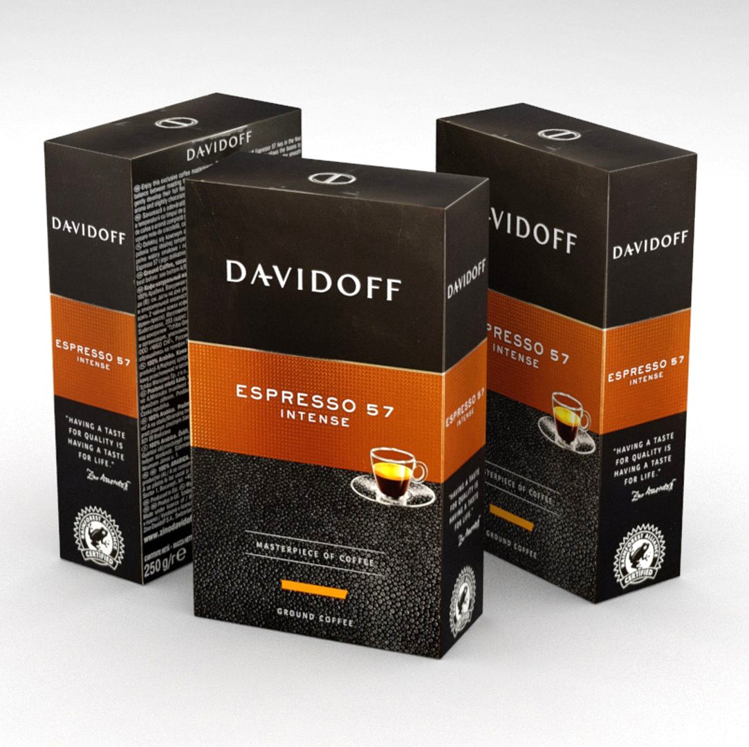 Coffee Box Davidoff Espresso 57 Intense Ground 250g 3d model