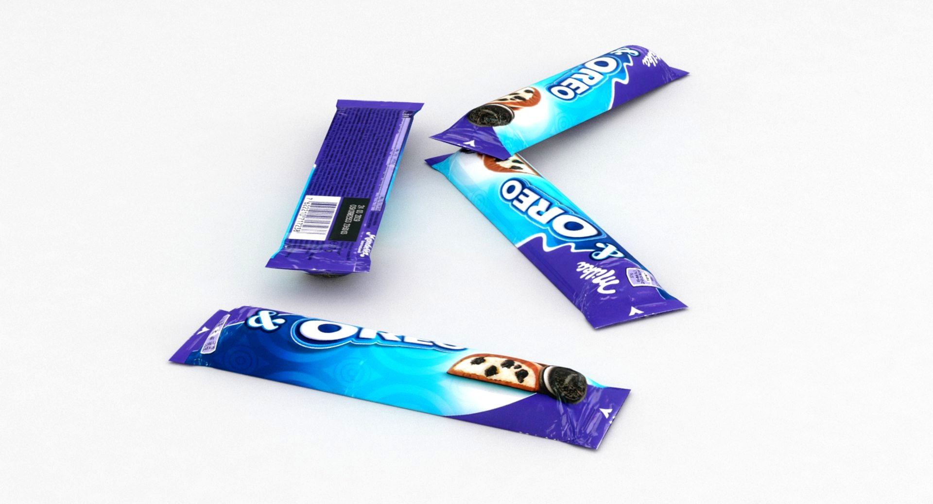 Mondelez Milka and Oreo Bar 37g 3d model