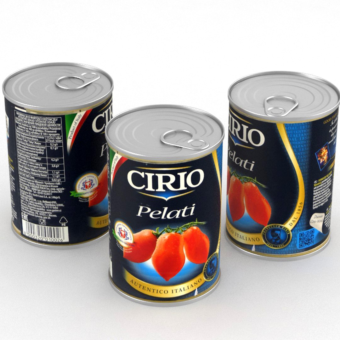 Cirio Pelati Pomodoro Tomato Food Can 400g 3d model