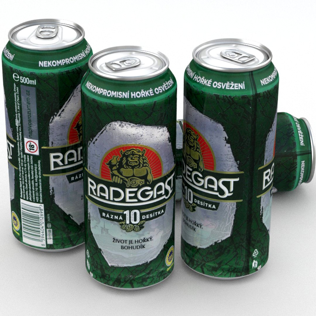 Beer Can Radegast 10 500ml 3d model
