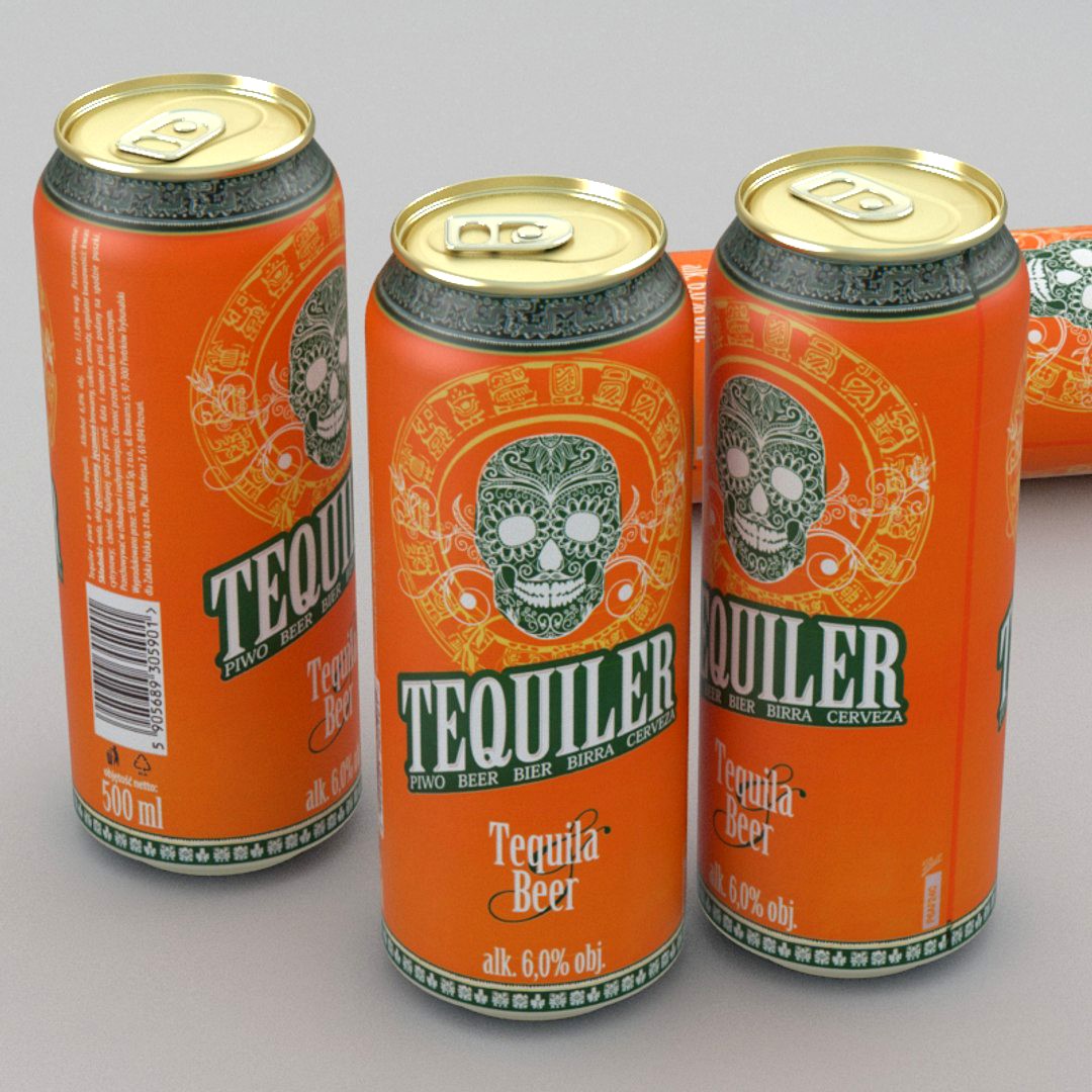 Beer Can Tequiler Tequila Beer 500ml 3d model