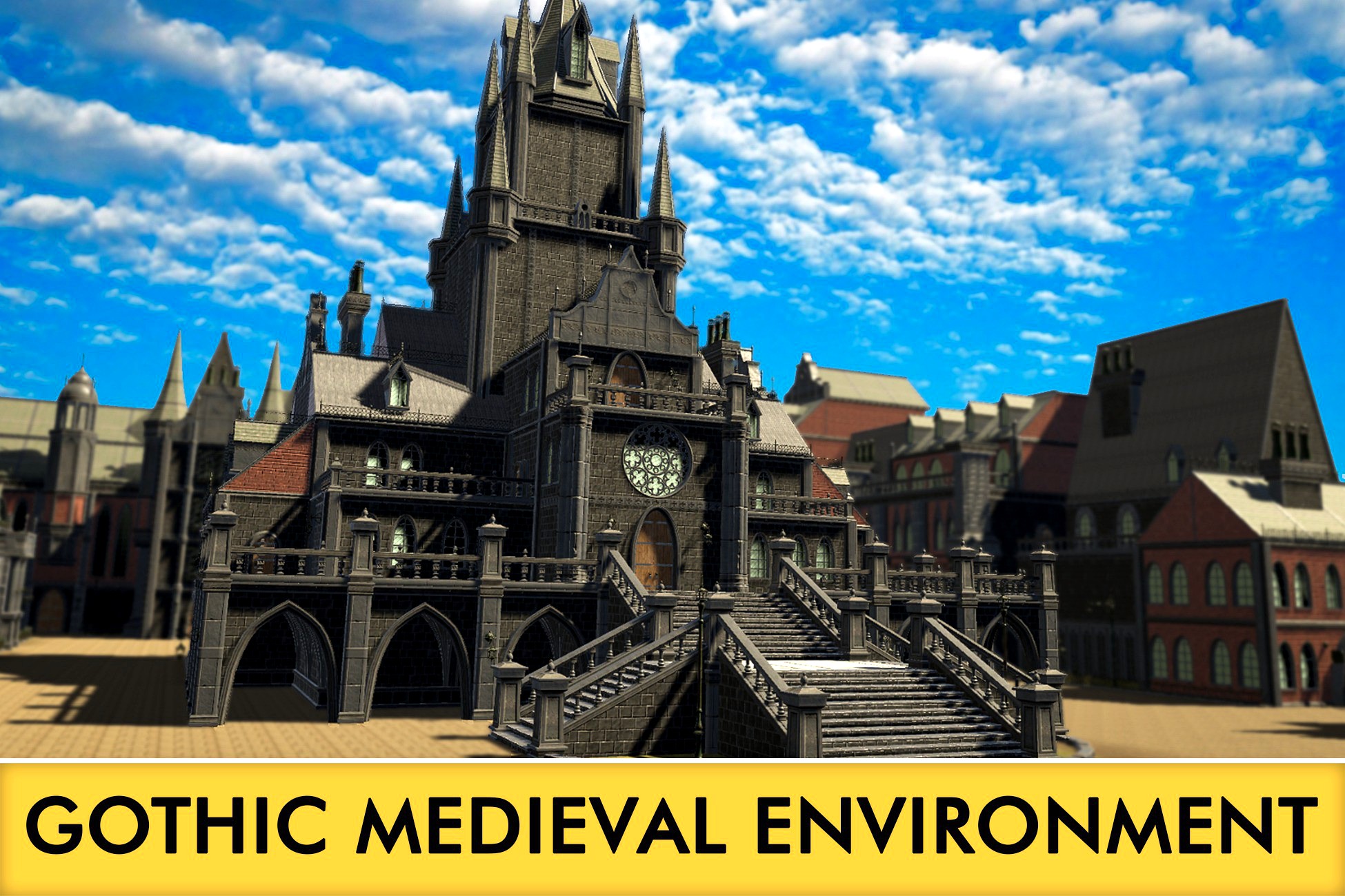 Gothic Medieval Environment 3d model