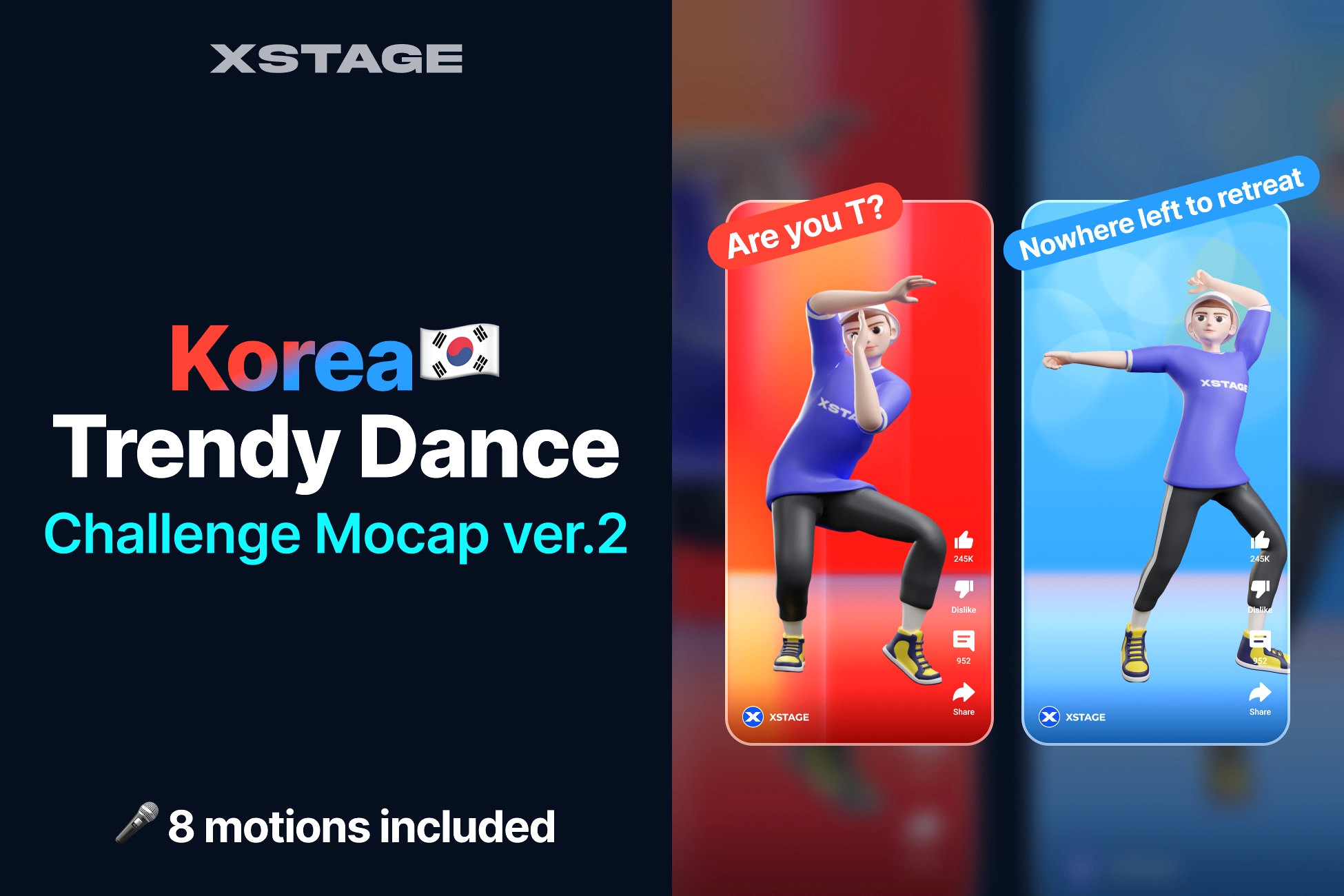 Korea Trendy Dance Challenge Mocap Pack [ver2] 3d model
