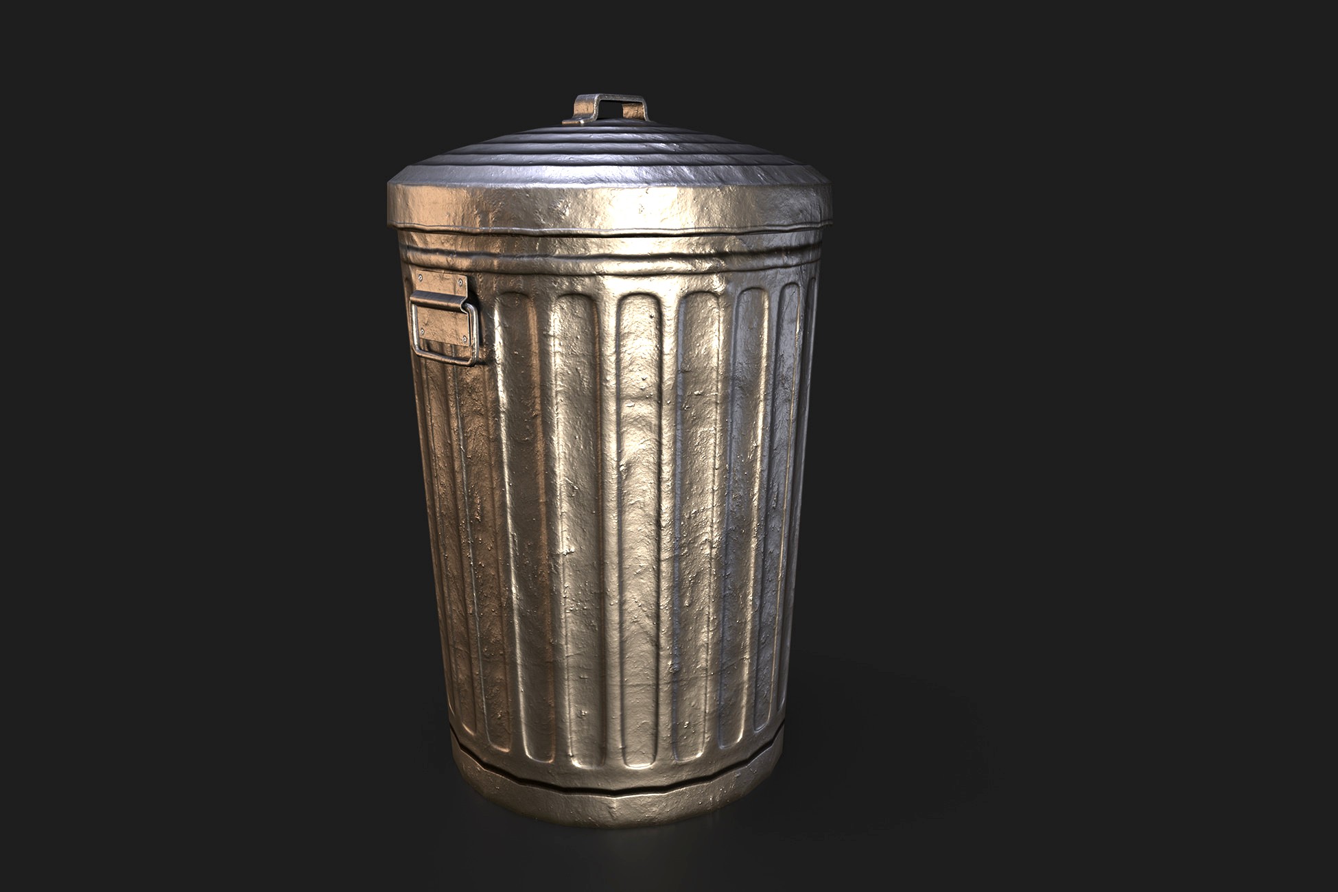 Garbage Can 3D Model Game Ready