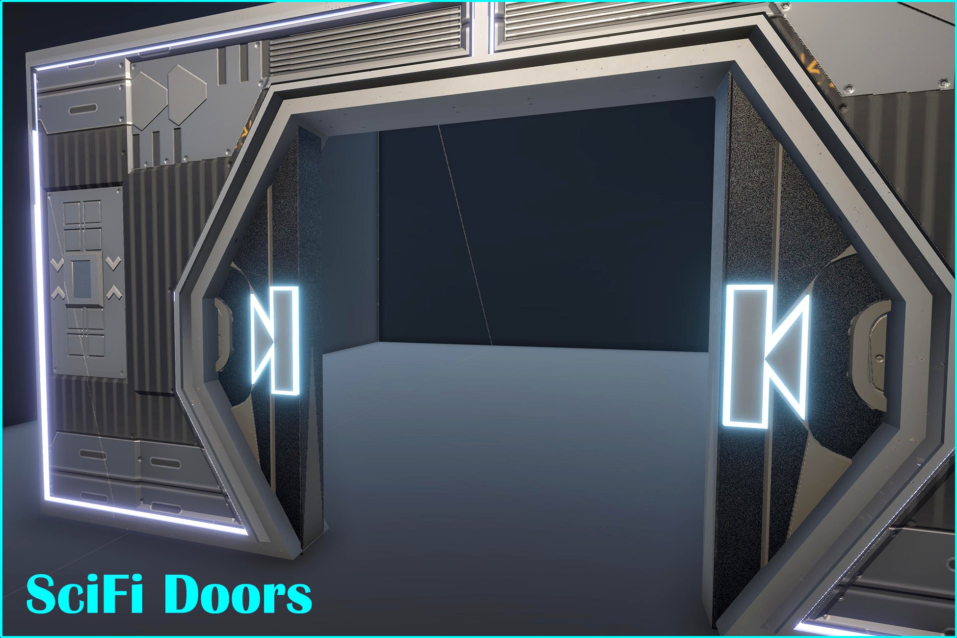 Sci-fi Space Gates 3d Model