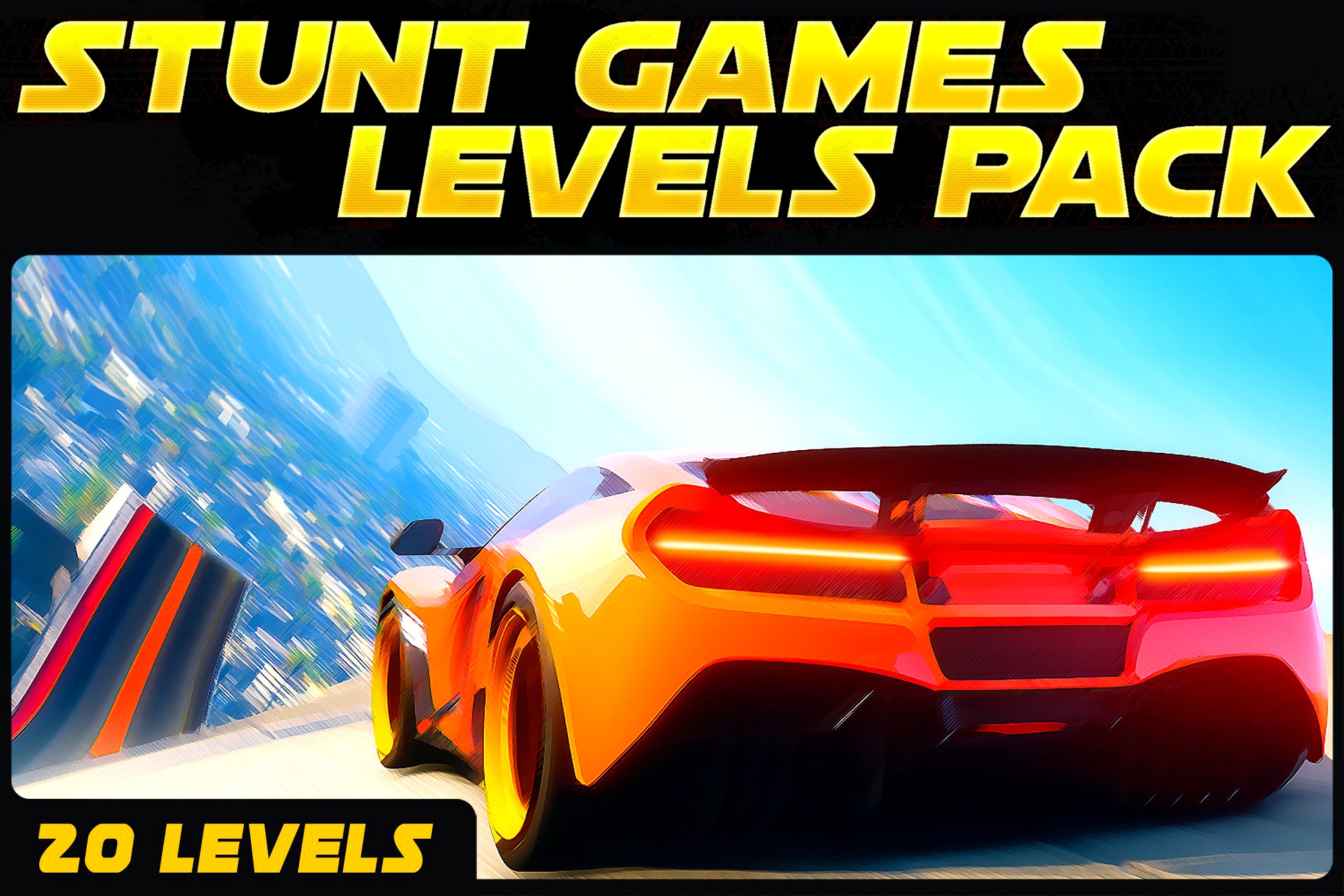 Stunt Game Levels Pack 3d model
