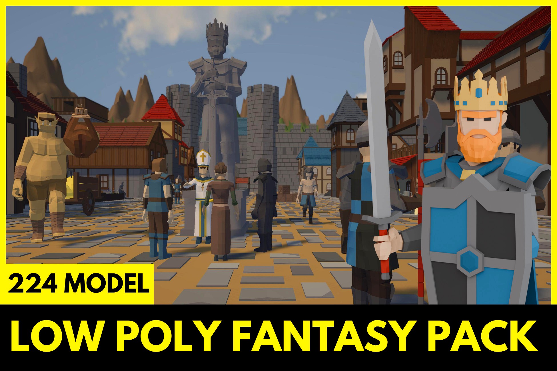LOW POLY Fantasy Kingdom Pack 3d model