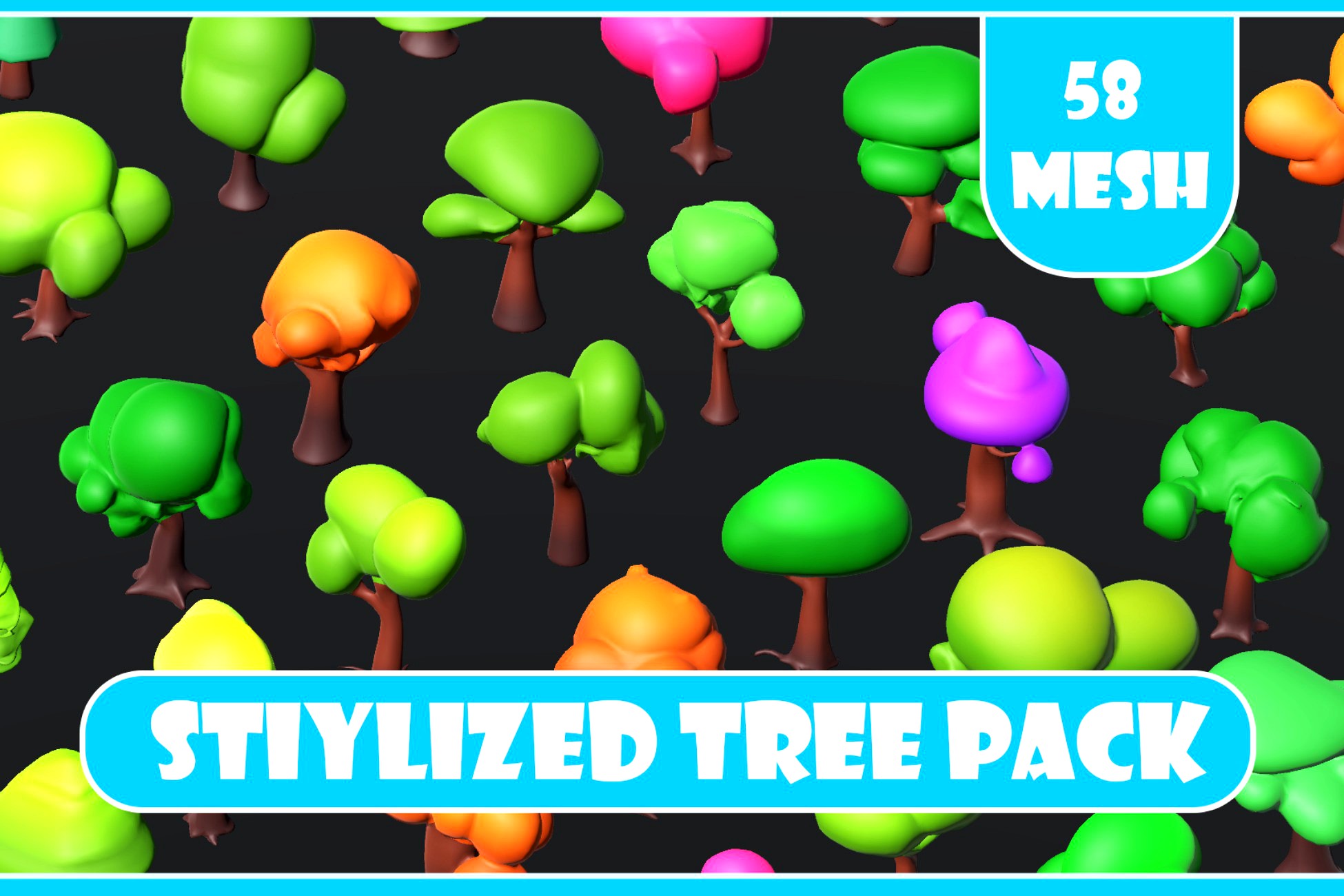 Stylize Tree Pack 3d model