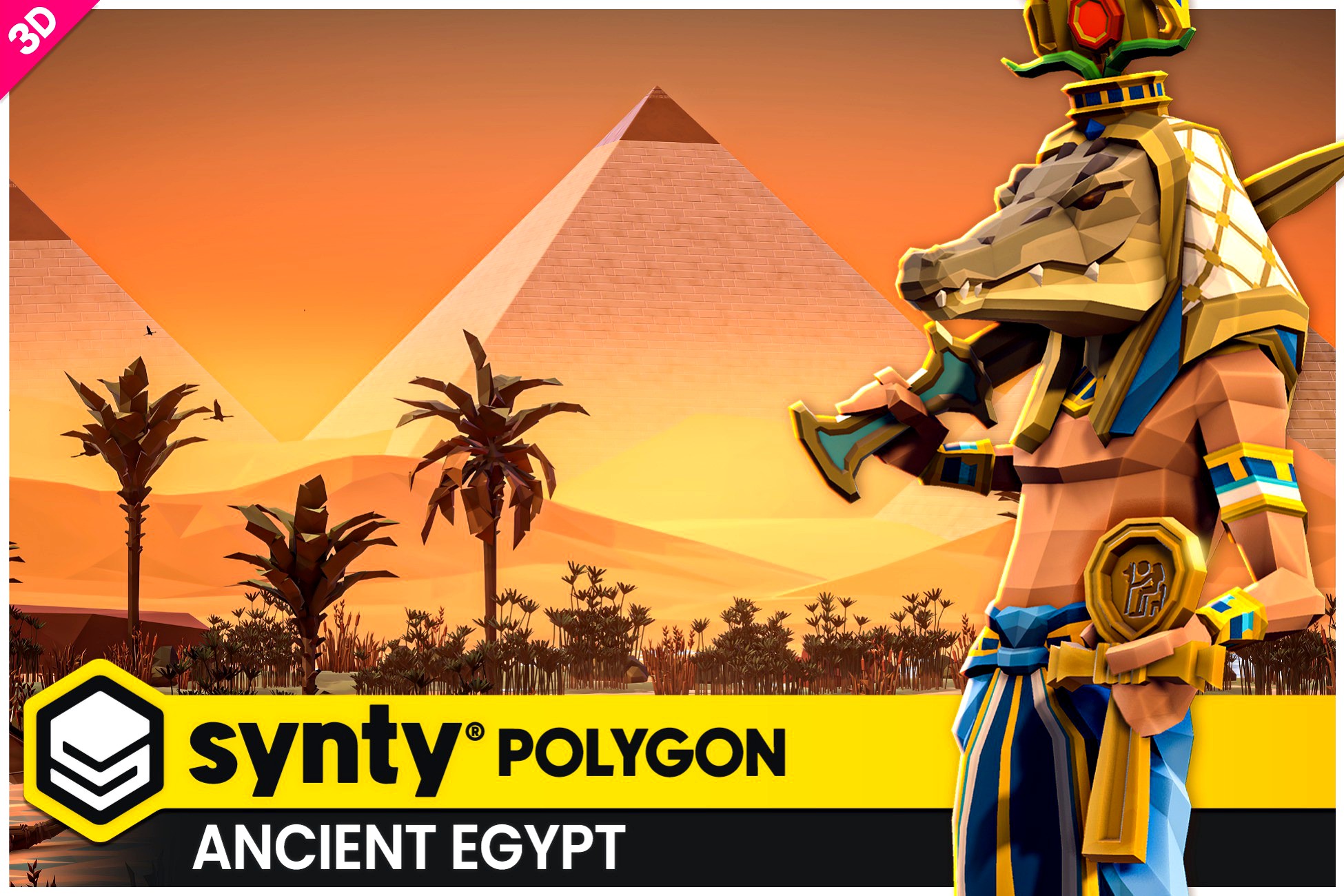 Ancient Egypt Pack - Synty POLYGON - Stylized Low Poly Assets 3d model