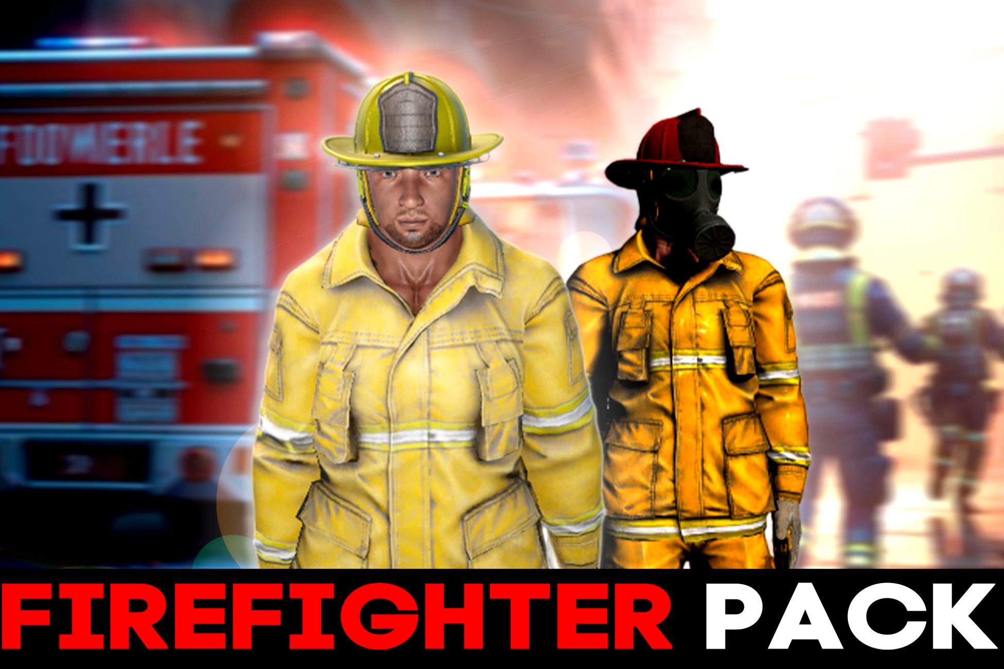 Firefighter Models Pack 3d