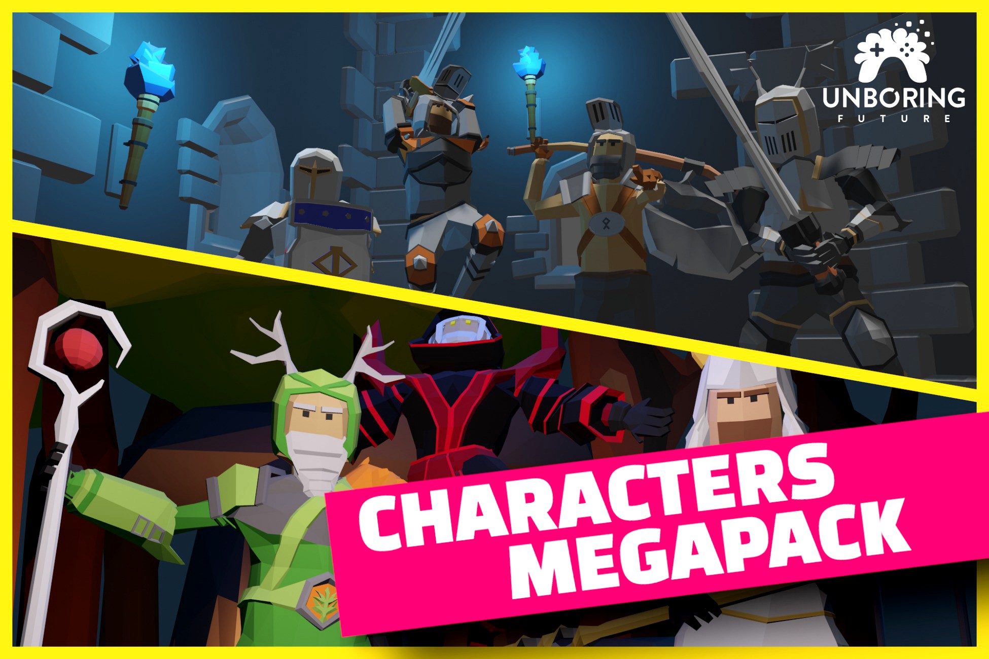 3D LOW POLY Characters Megapack - BUNDLE model