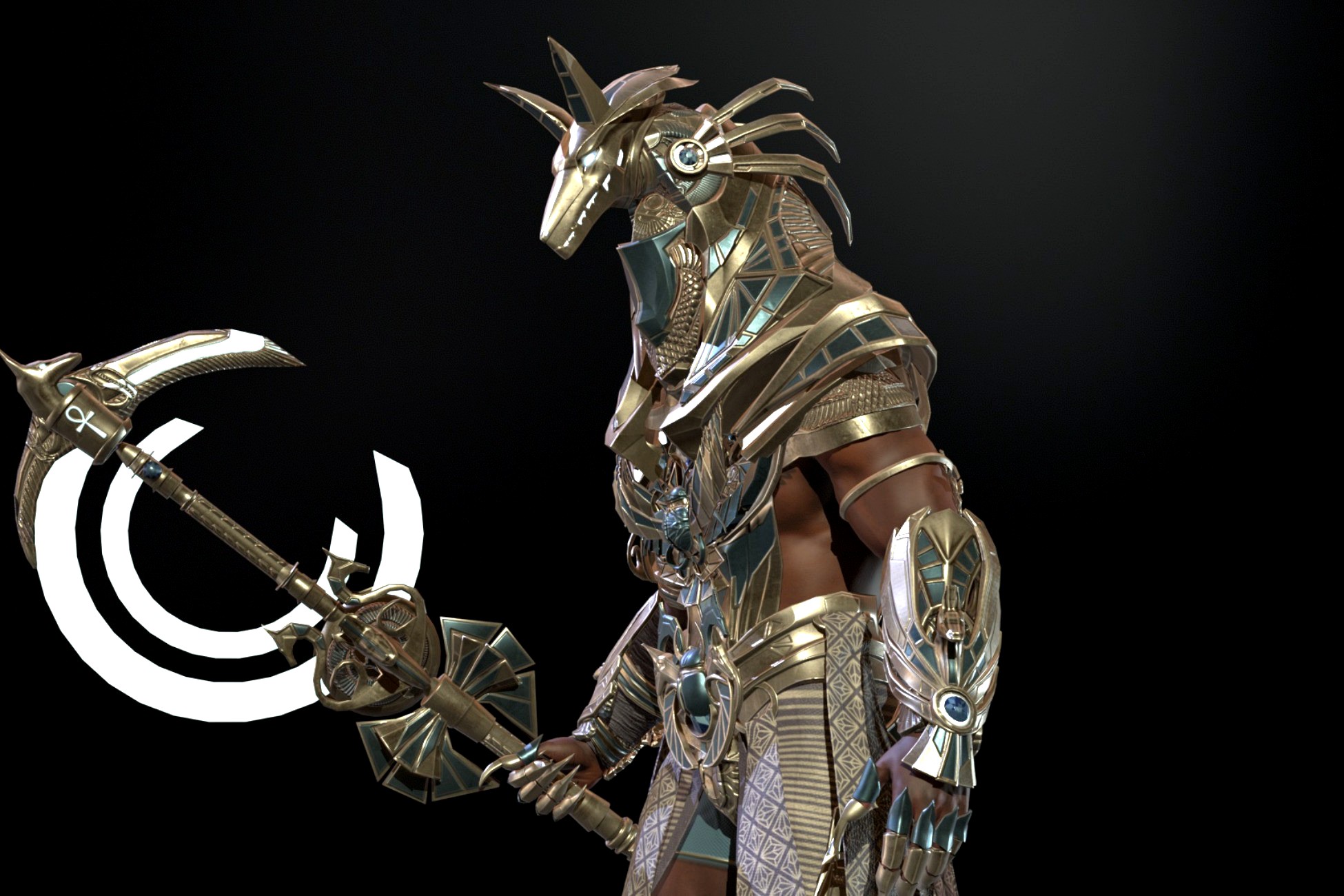 Anubis Egyptian Gods Pack 3d model