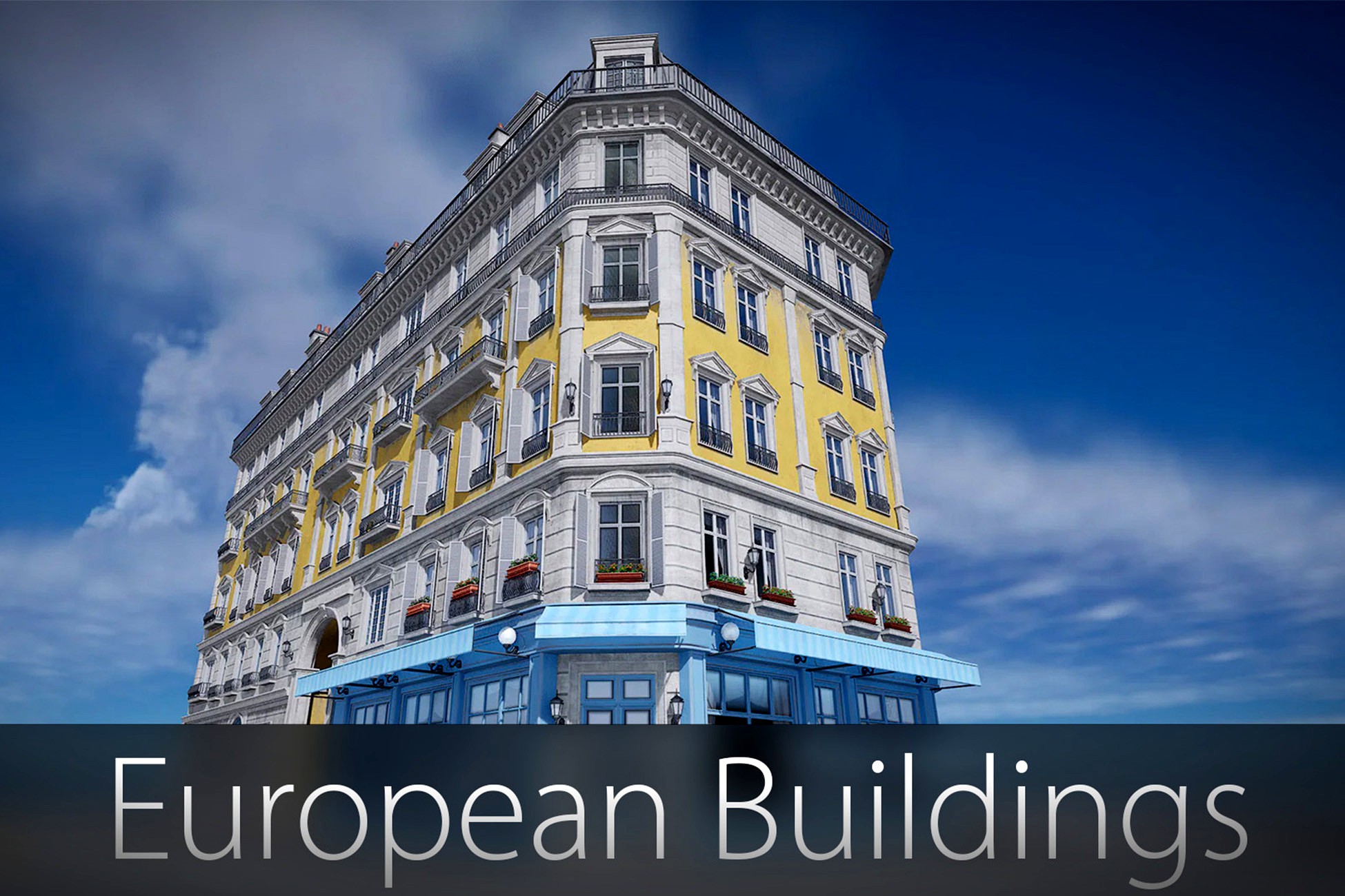 European Buildings Facades 3d model