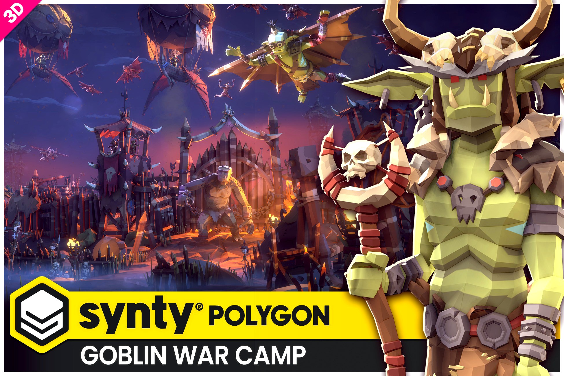 Goblin War Camp Pack - Synty POLYGON - Stylized Low Poly Assets 3d model