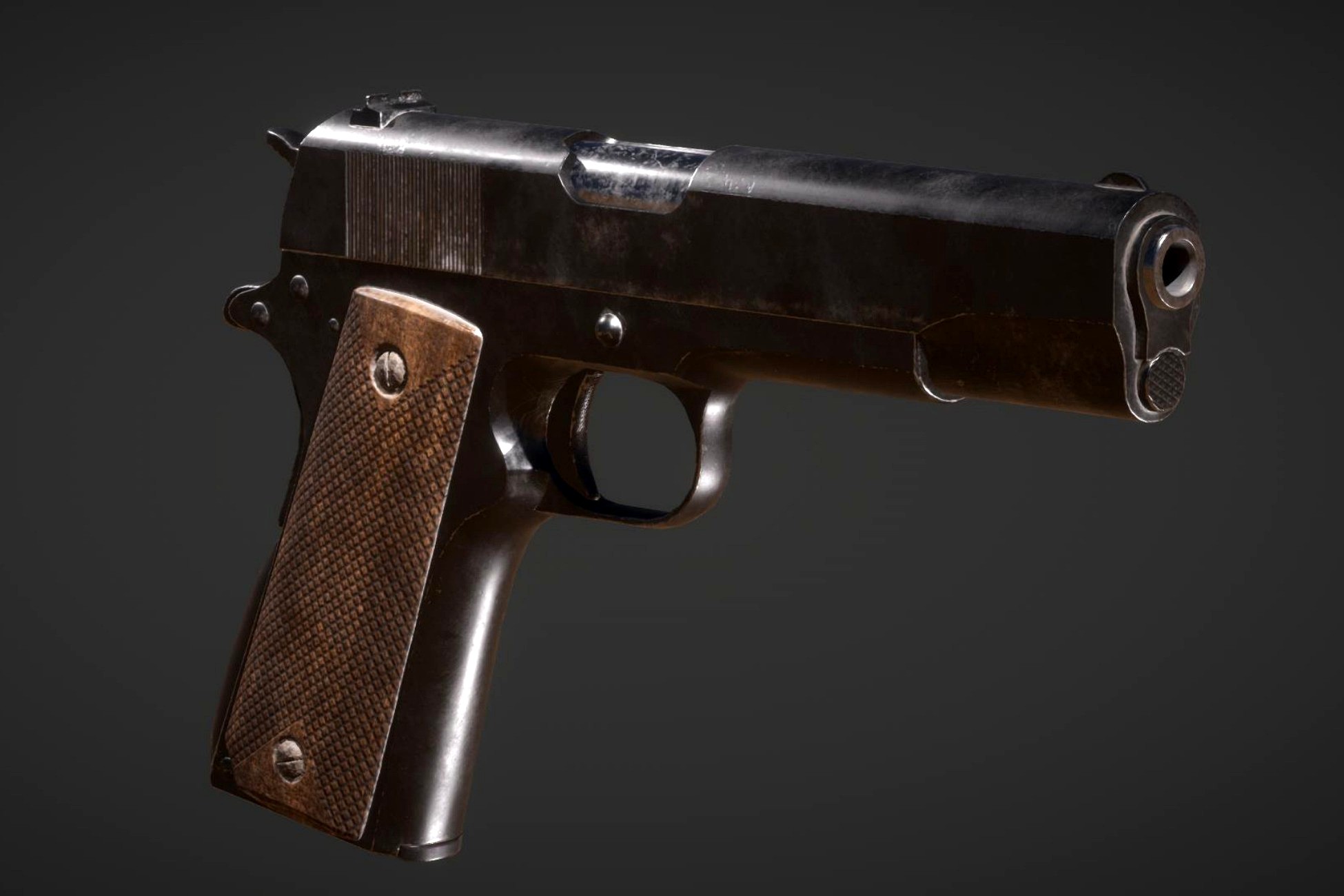 1911 Pistol Realistic 3d Model PBR