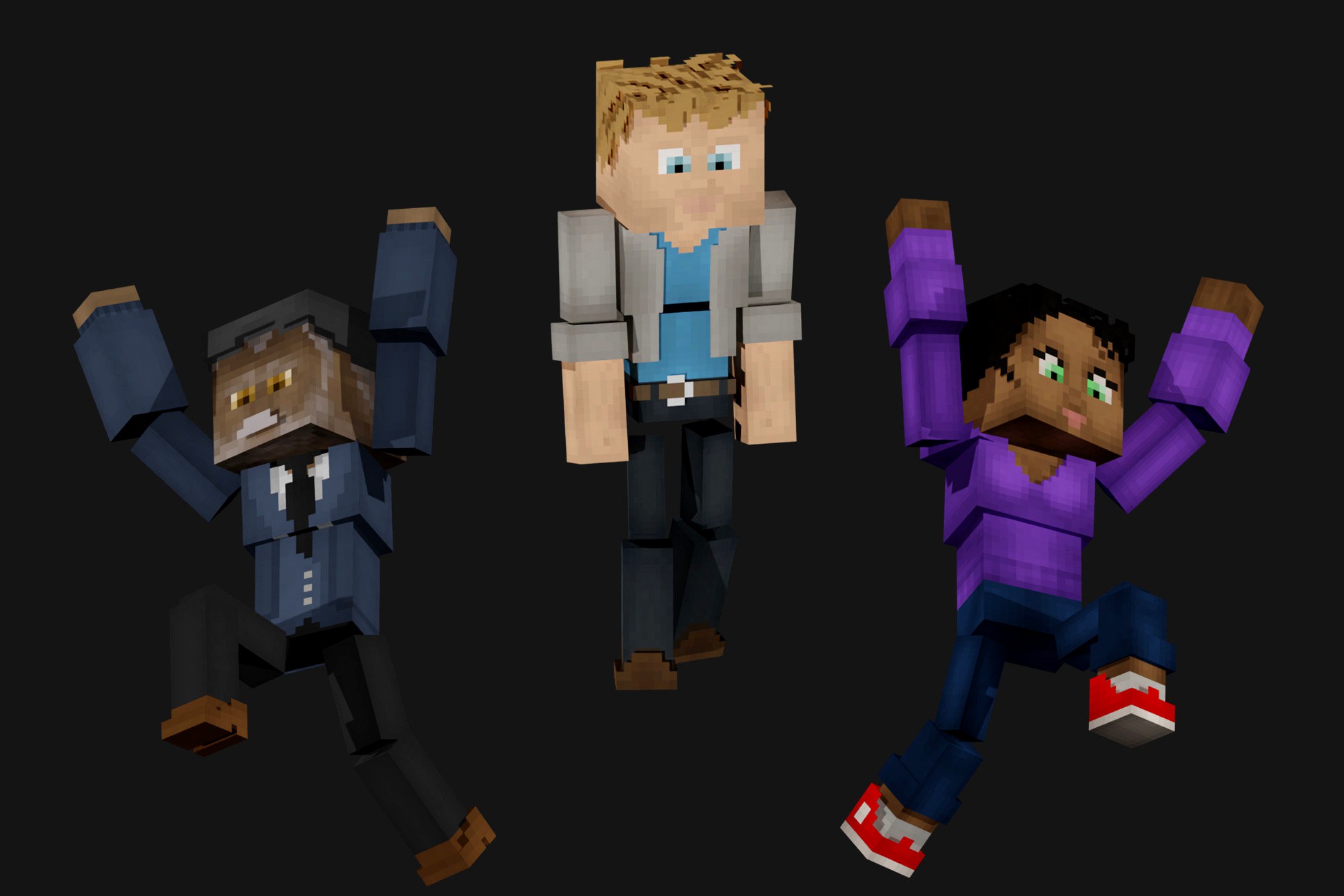 Low Poly Block Stylized Character 3d model