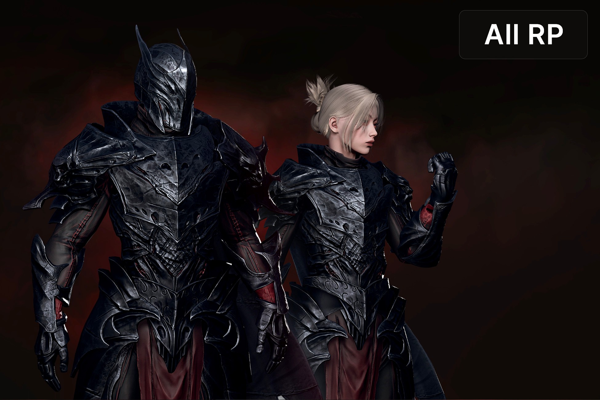 Death Knight - RPG Dark Fantasy Modular Female and Male Characters 3d model