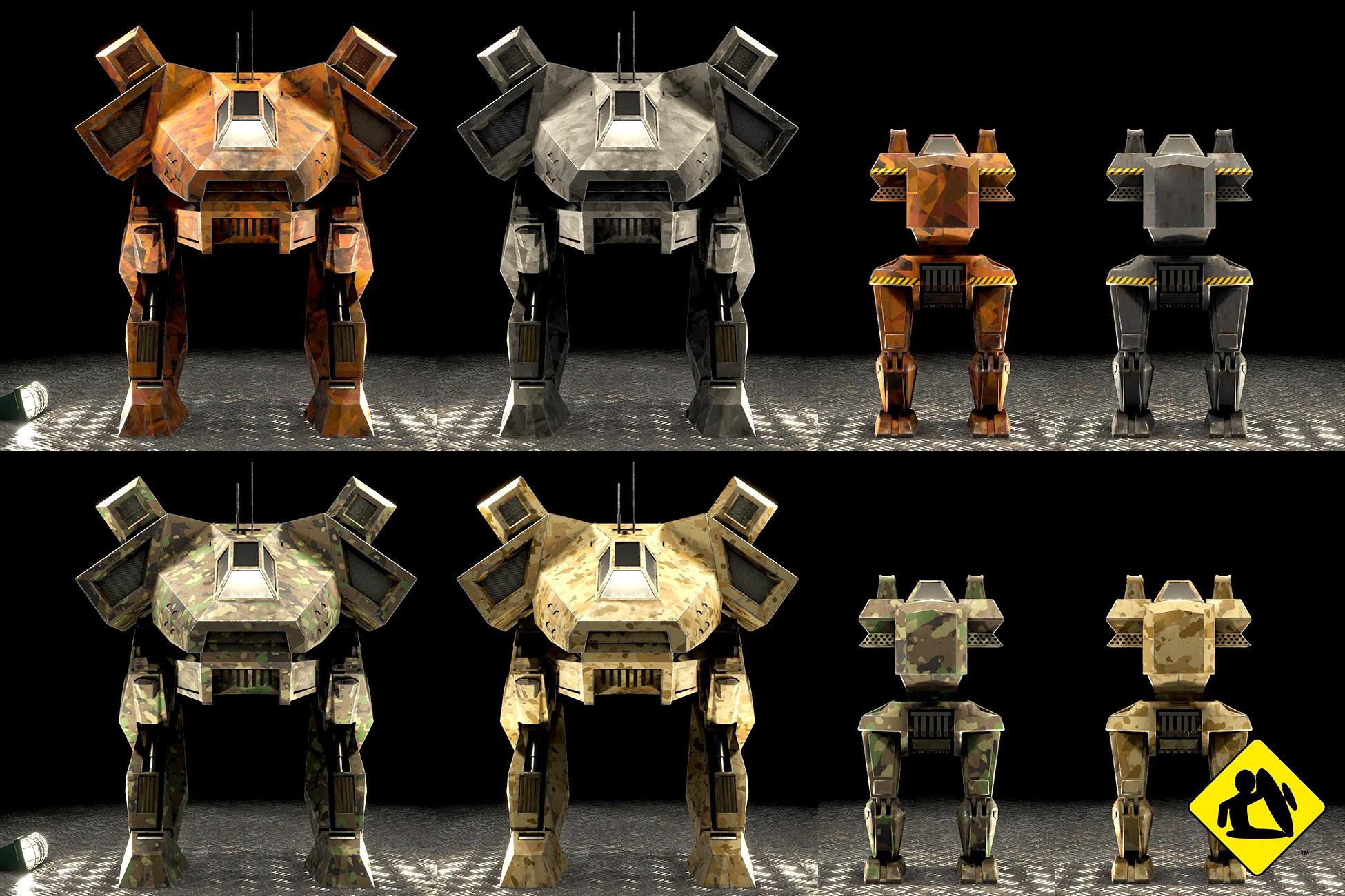Mech Simulator HD Graphics - Mechs and Weapons 3d model