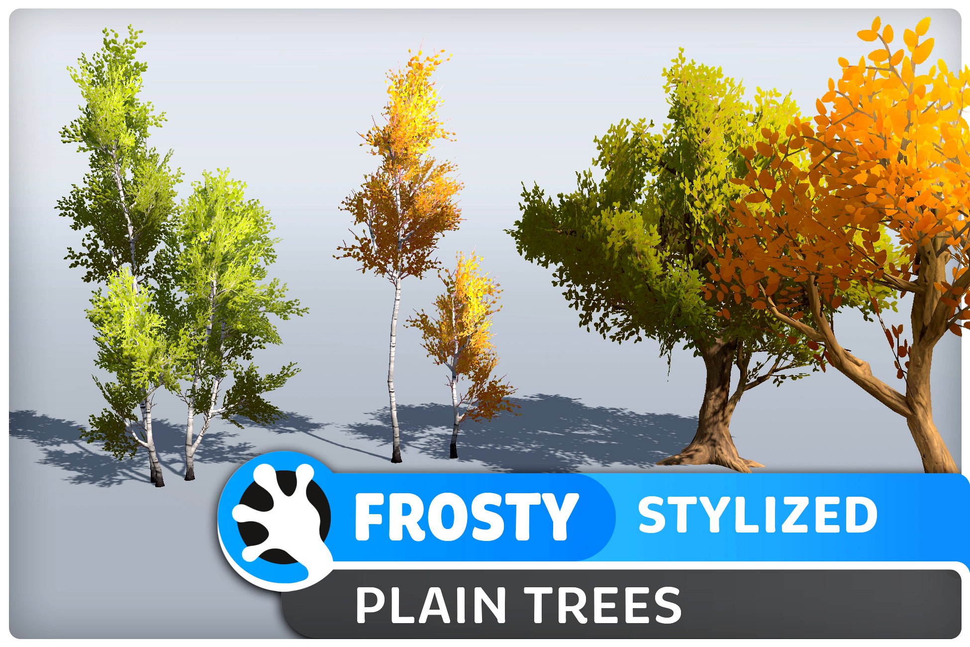 STYLIZED Plain Trees - 3D Assets by FrostyFroggs model