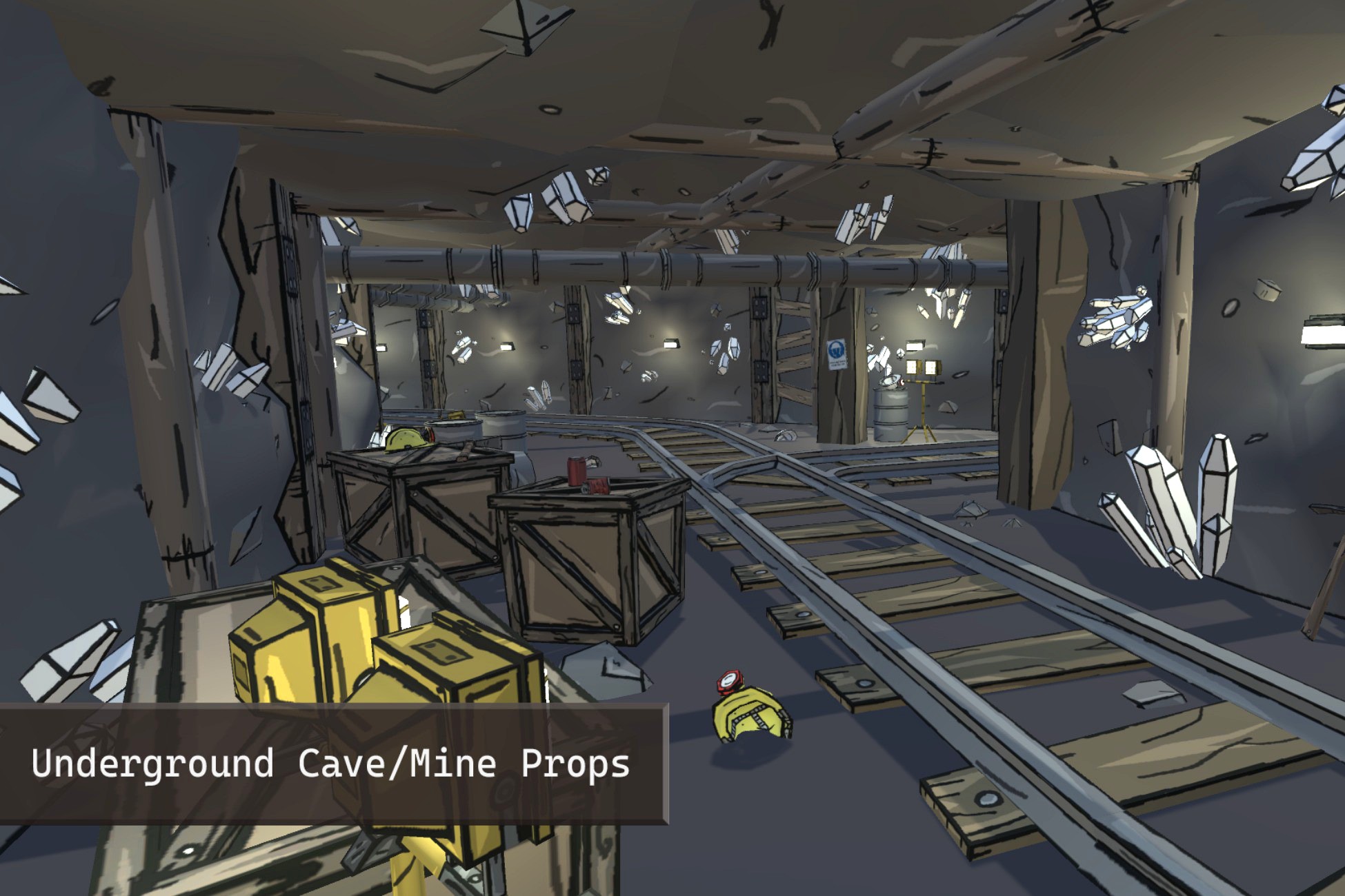 Underground Cave/Mine Props 3d model