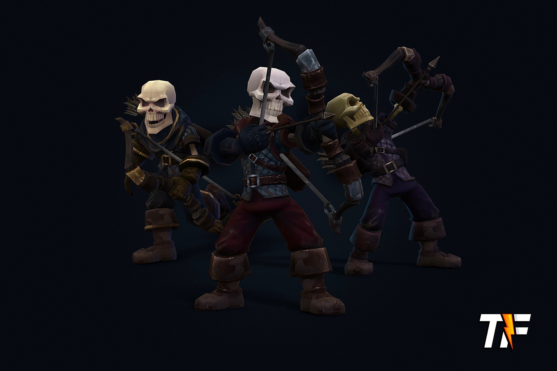 Stylized Archer Skeleton 3d model