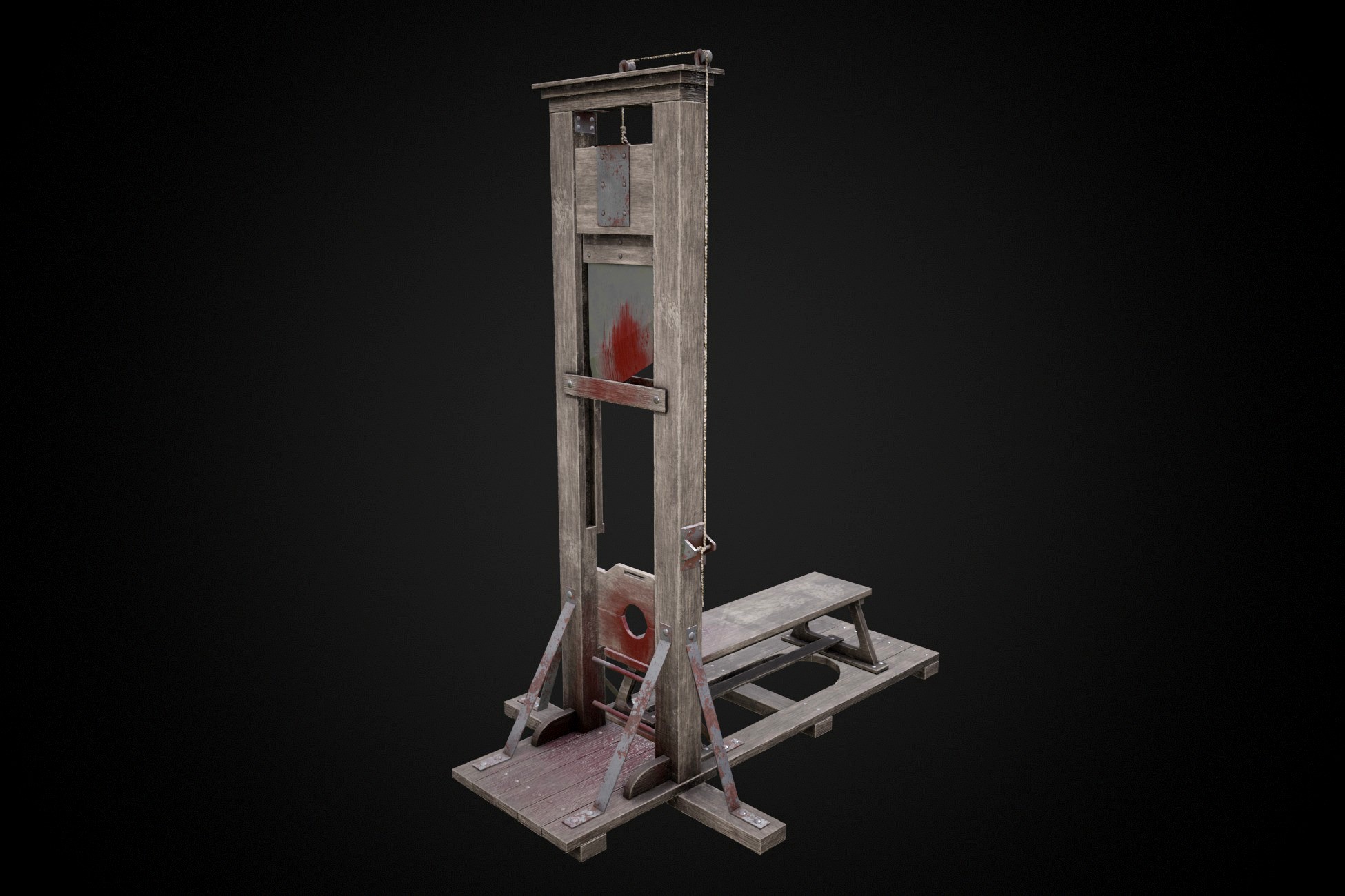Medieval Guillotine 3d model