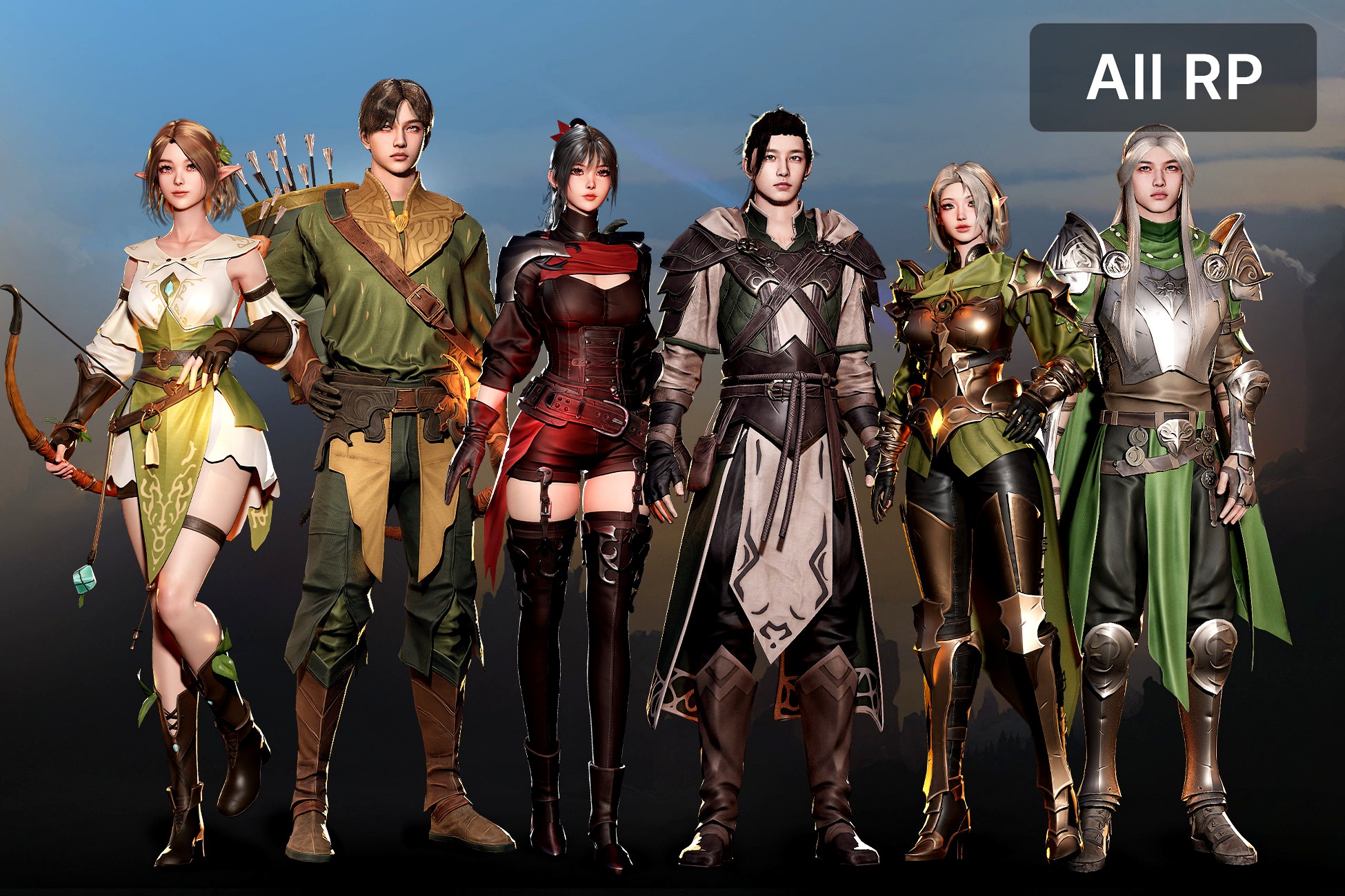 MMORPG Archers - Bundle 3d model