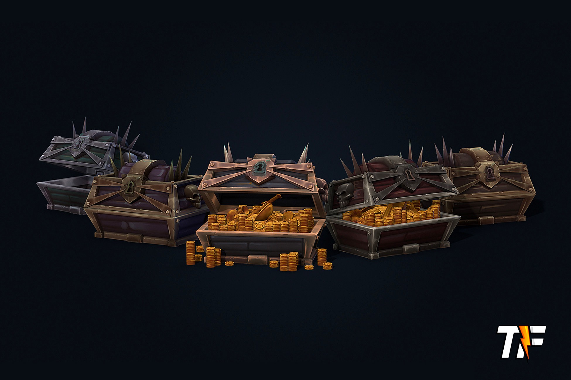 Stylized Treasure Chest 3d model
