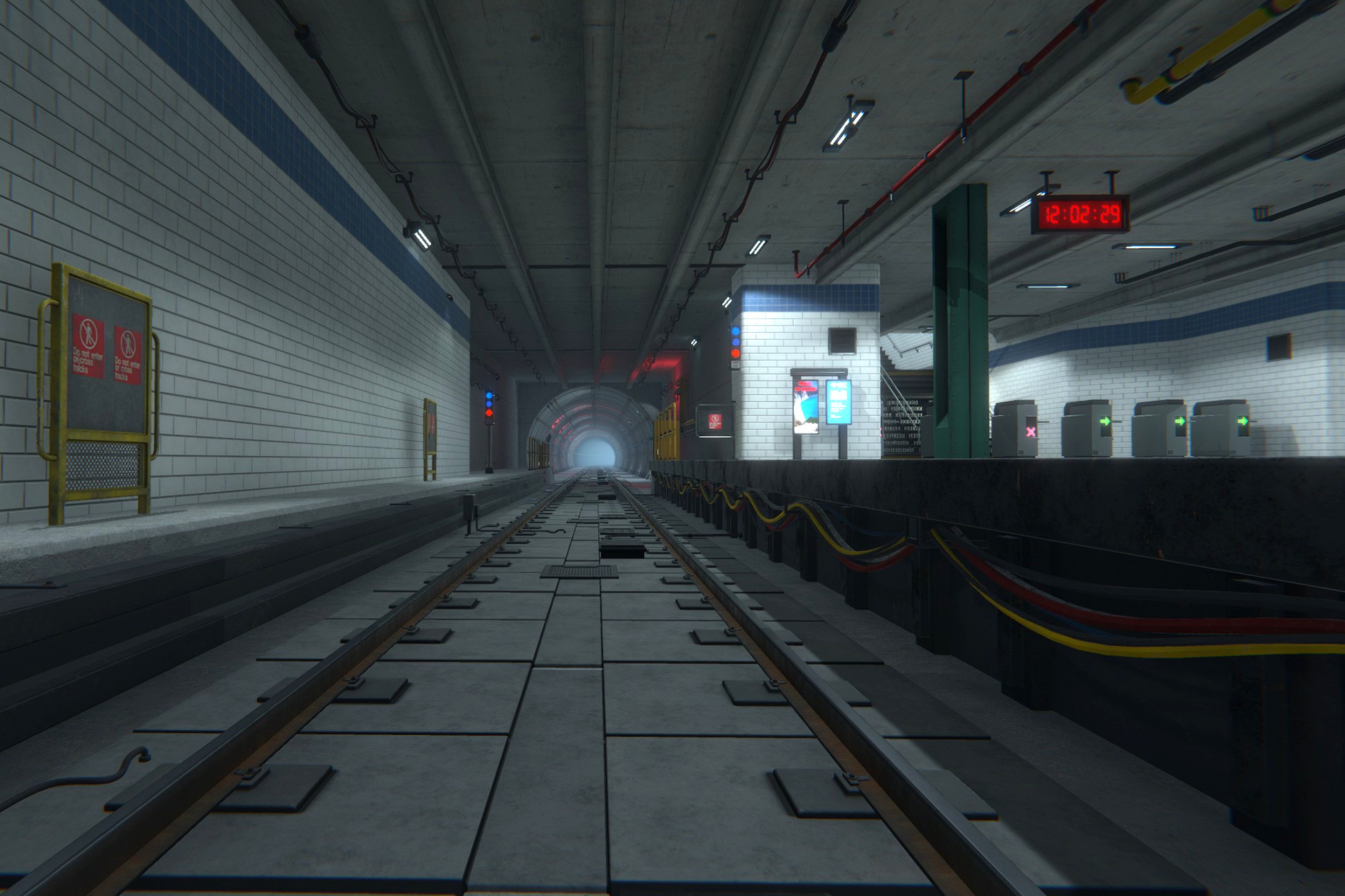 Modular Subway Station Model Set 3d