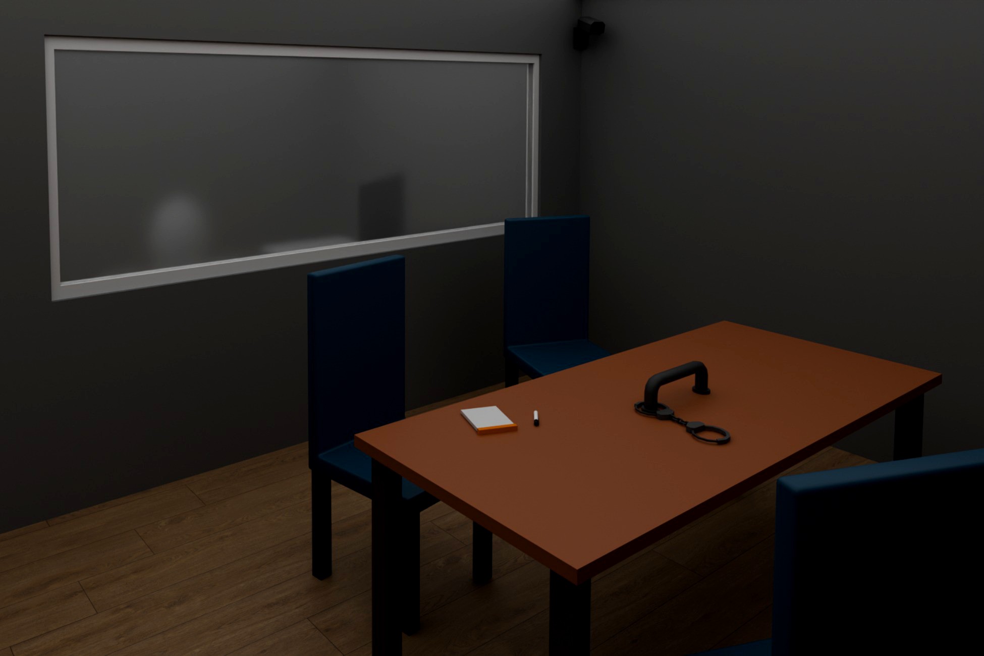 Low Poly Aesthetic Police Station Interior Props 3d model
