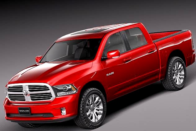 Dodge Ram 2013 Crew Cab Sport 3D Model