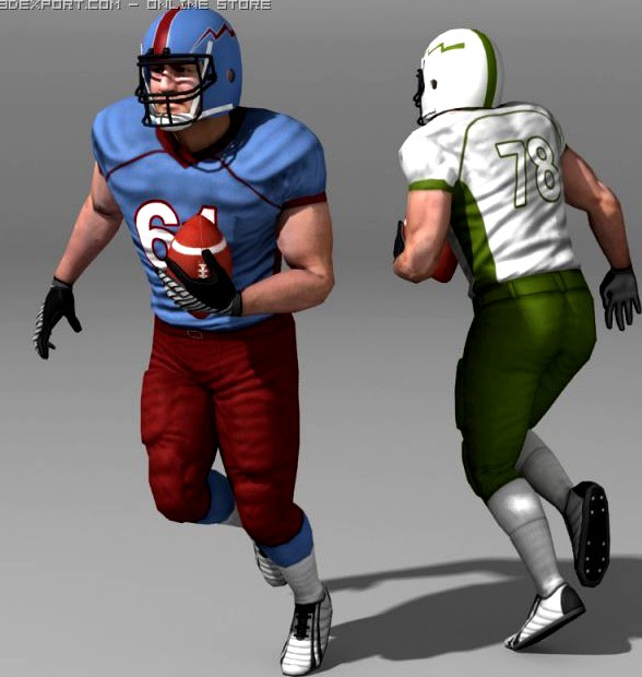 Football Player RIGGED 3D Model