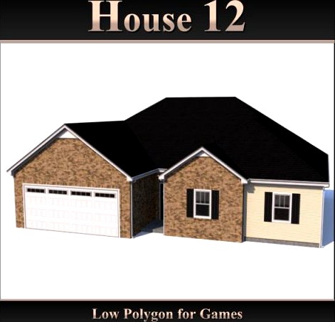 Low Polygon House 12 3D Model