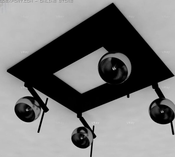 Studio Ceiling Light Fixture 3D Model