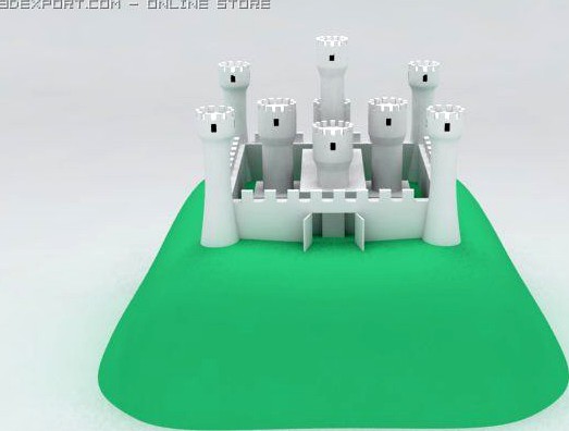 Simple castle 3D Model