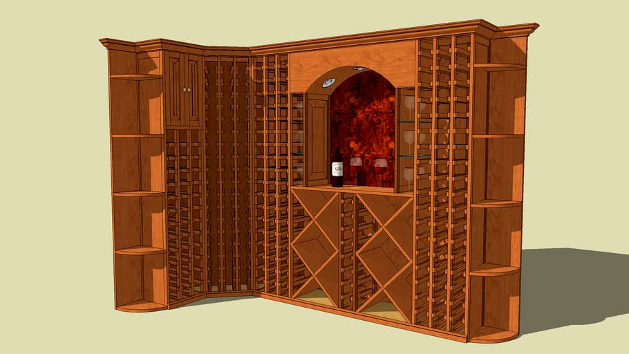 Wine Rack Unit 3d model