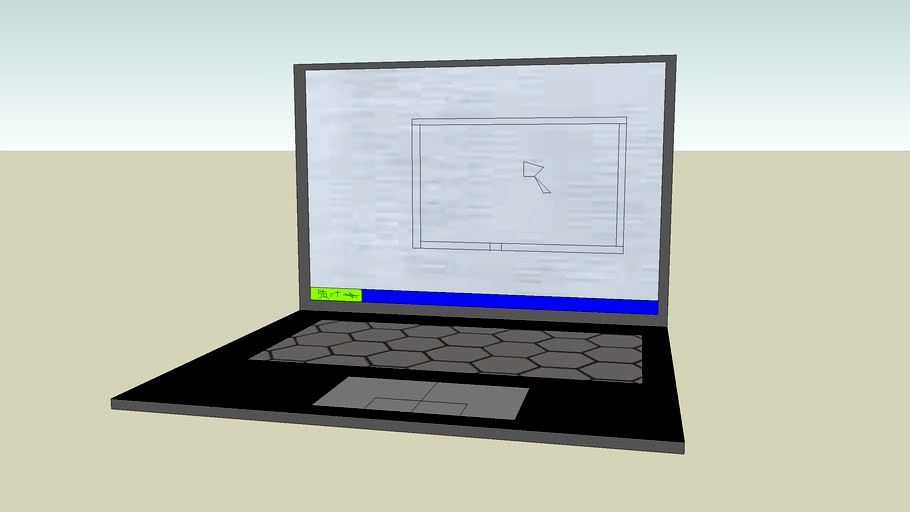 black labtop 3d model