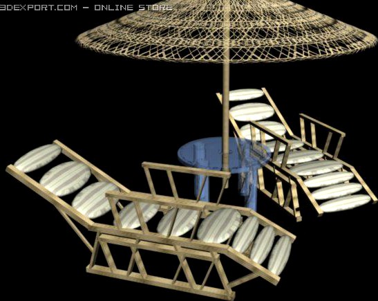 POOL CHAIRS 3D Model