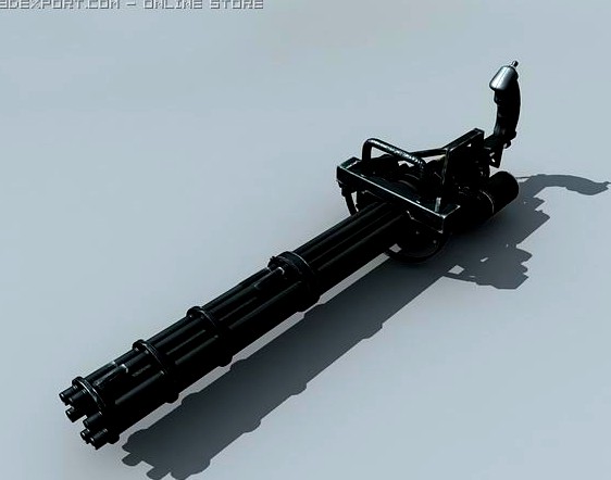 M134 Gatling minigun 3D Model