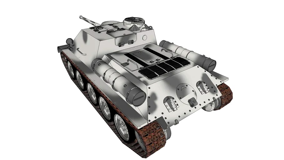 Soviet SU-85 Tank Destroyer (1943 Variant) 3d model