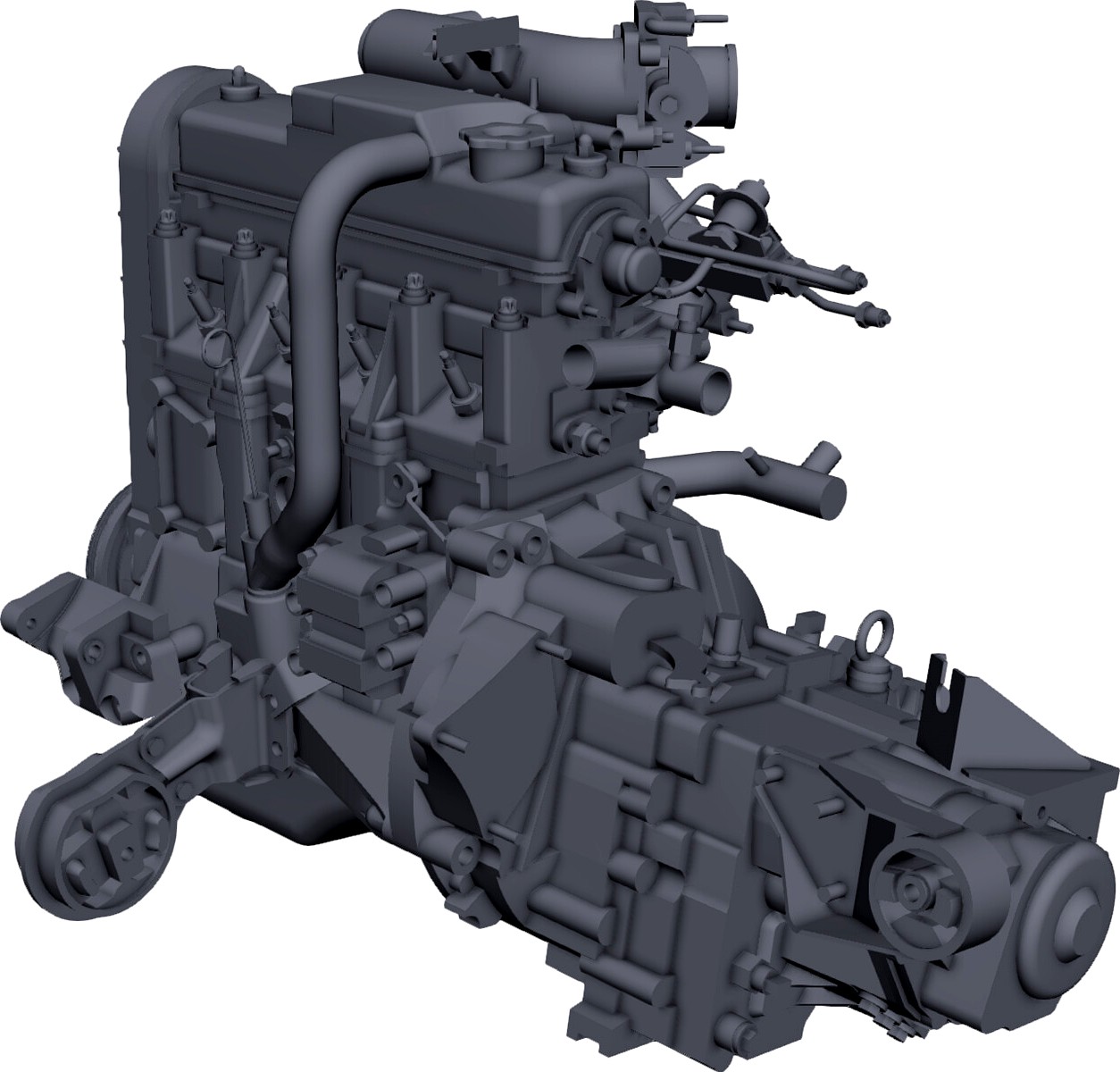 Engine Vaz 21083 3D CAD Model