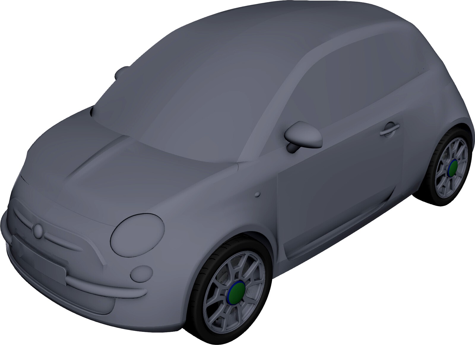 Fiat 500 3D CAD Model