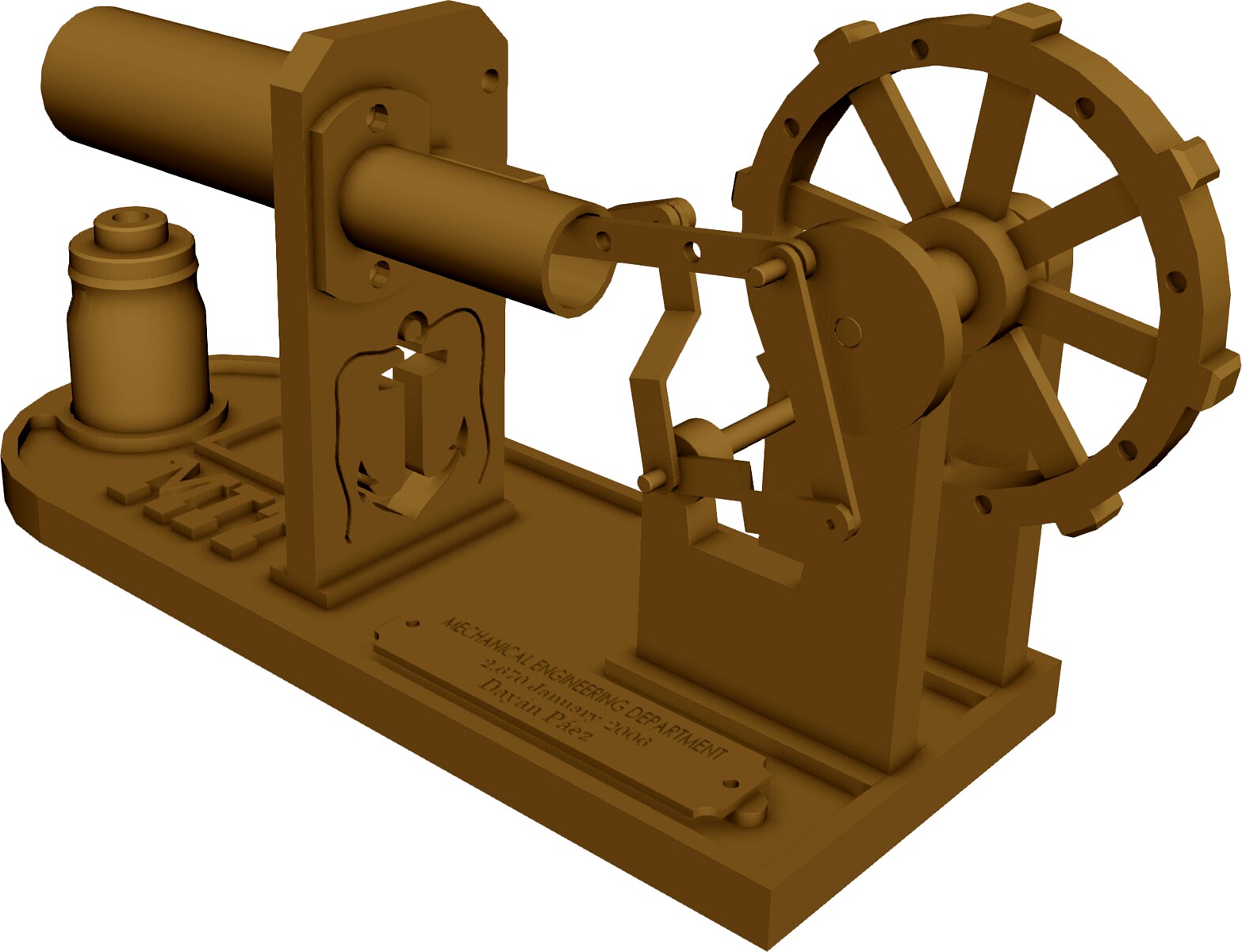 Stirling Engine 3D CAD Model