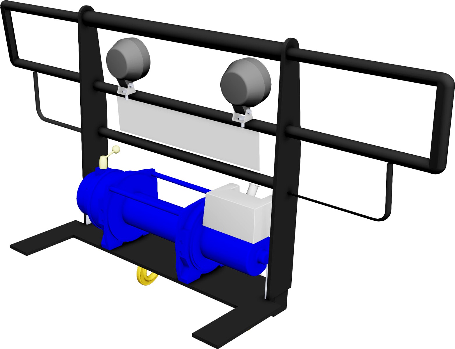 Winch Plate 3D CAD Model