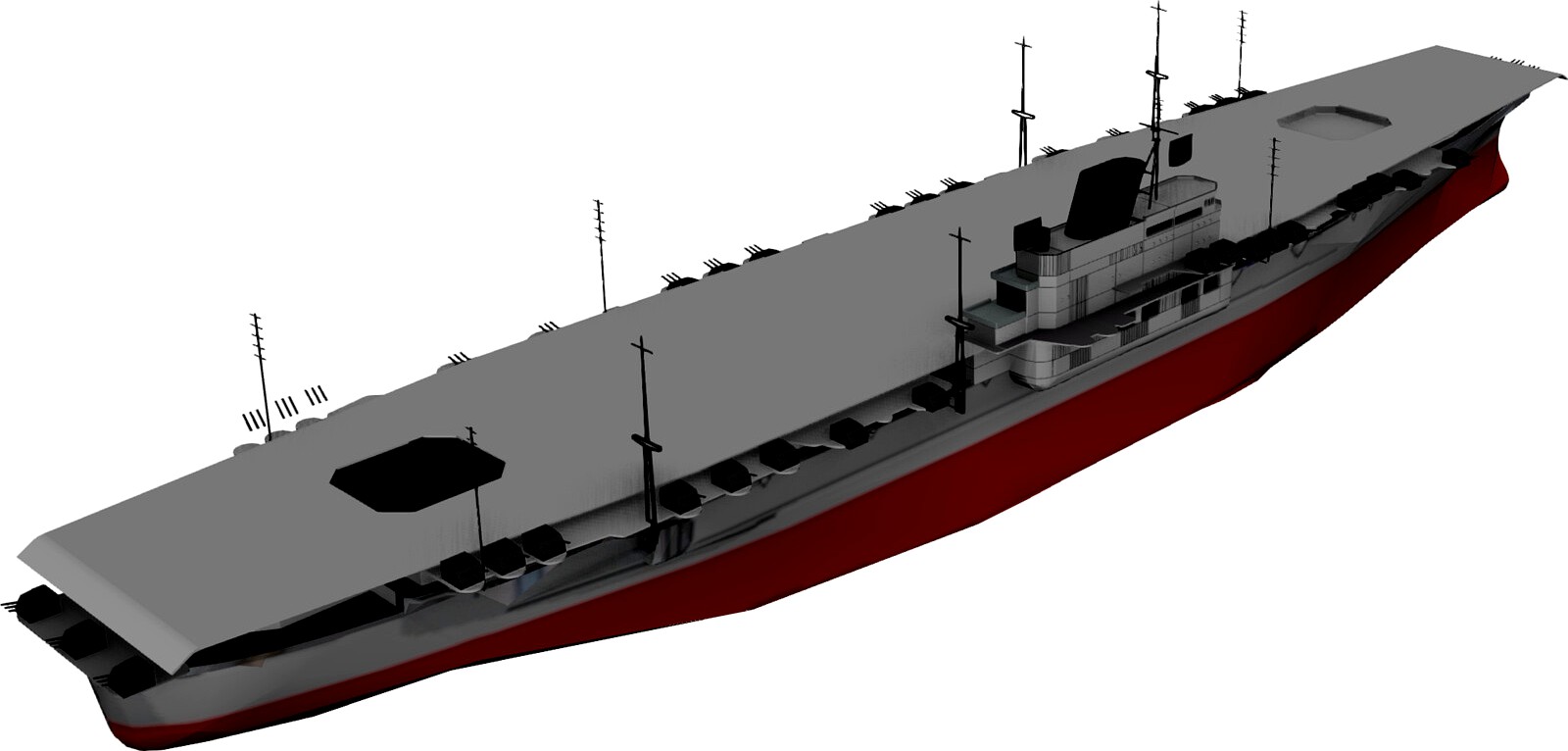 Shinano Aircraft Carrier 3d model
